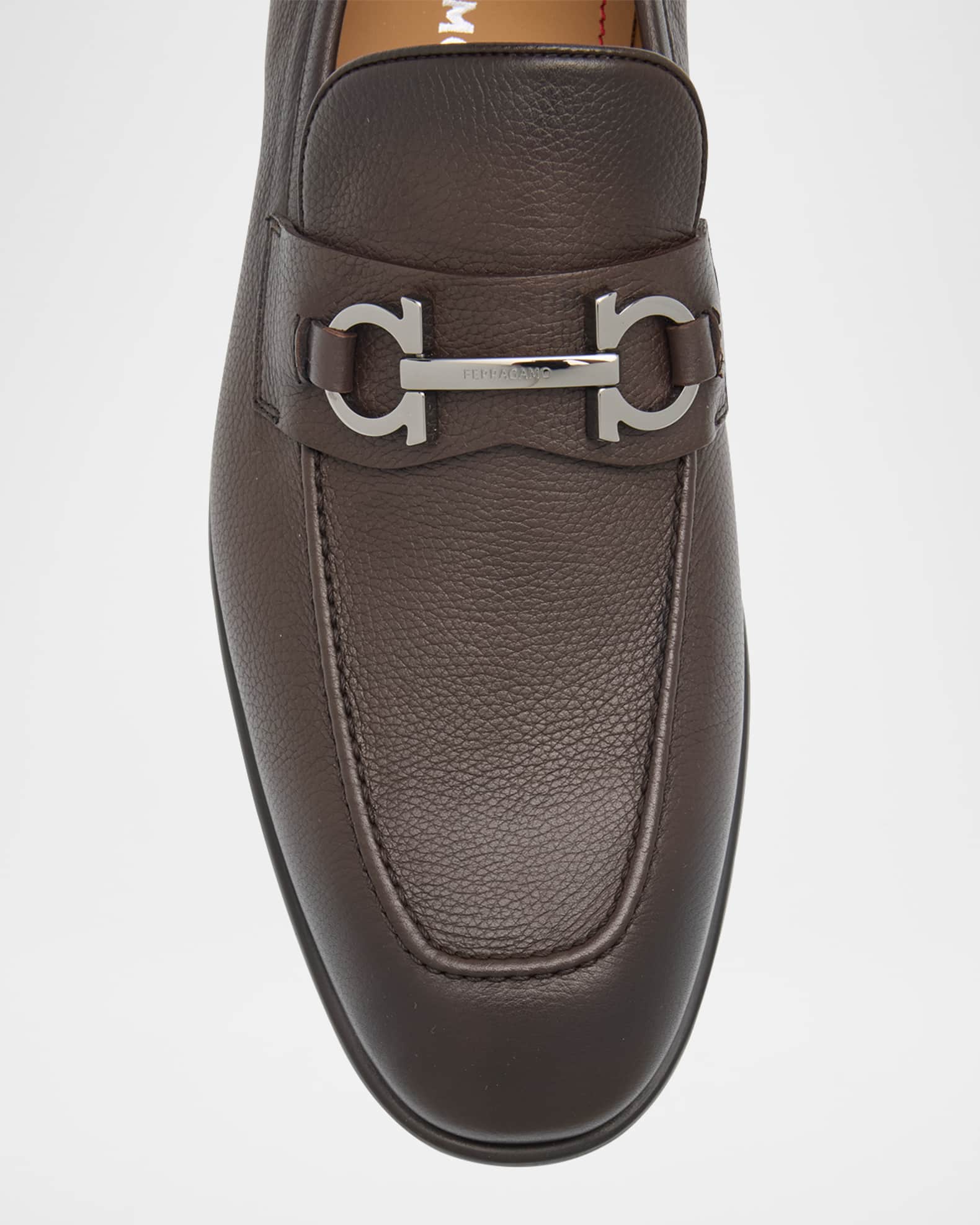 Ferragamo Men's Foster Gancini Bit Loafers | Neiman Marcus