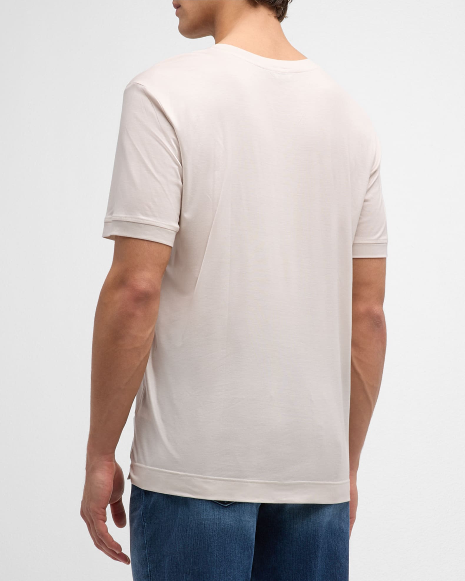 Zimmerli Men's Lyocell Short-Sleeve Crewneck T-Shirt | Neiman Marcus