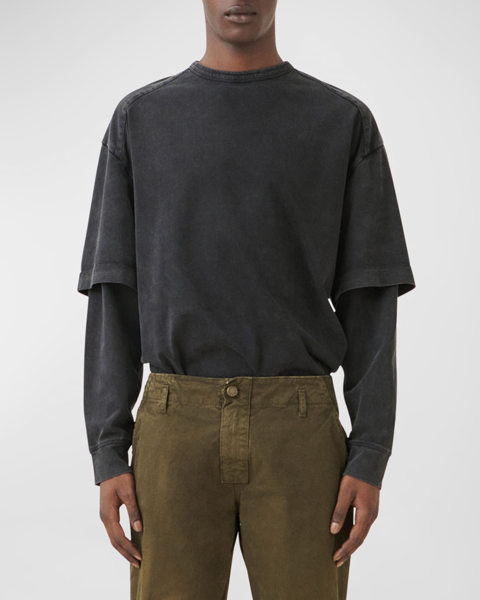 DARKPARK Men's Theo Double-Sleeve T-Shirt | Neiman Marcus
