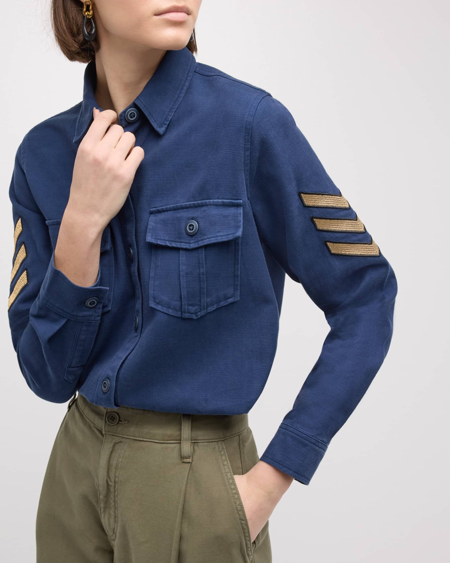 Rails Loren Military Shirt Jacket | Neiman Marcus