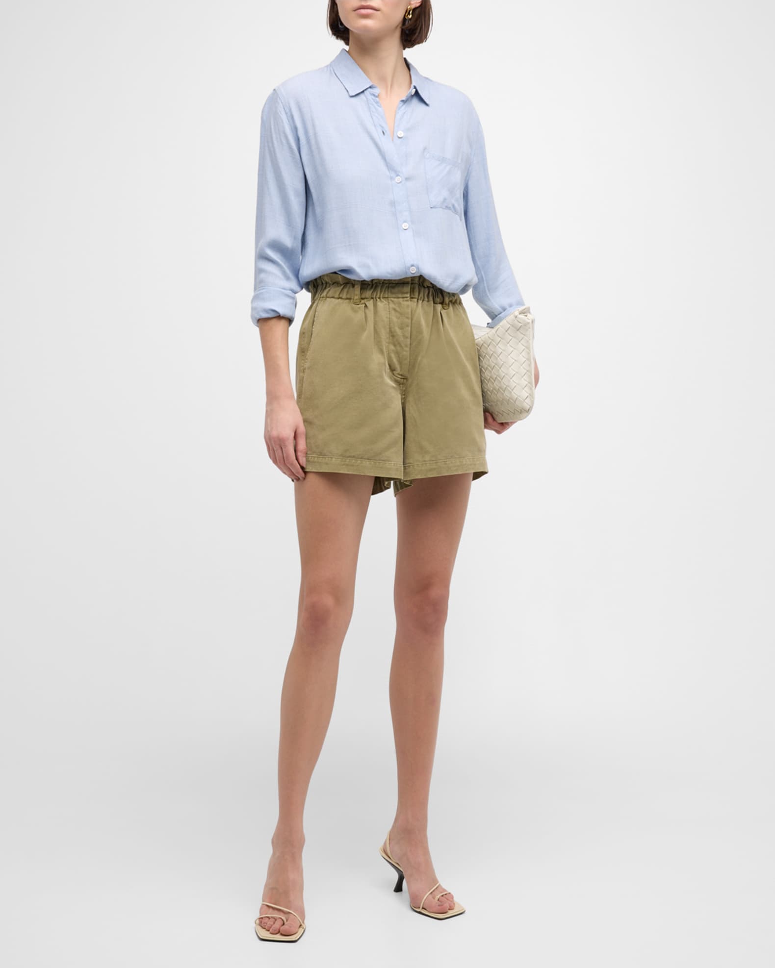 Rails Hunter Chambray Button-Front Shirt | Neiman Marcus