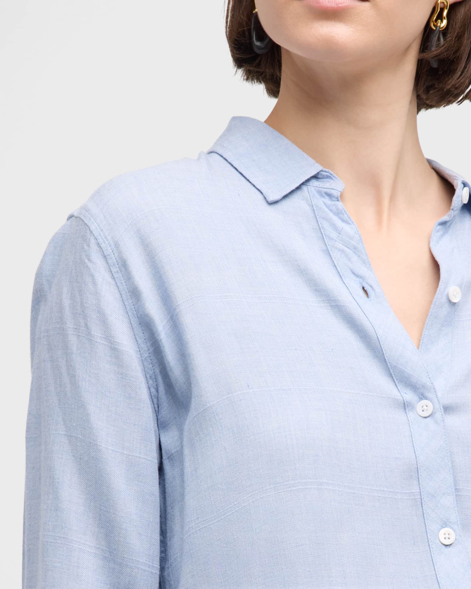 Rails Hunter Chambray Button-Front Shirt | Neiman Marcus