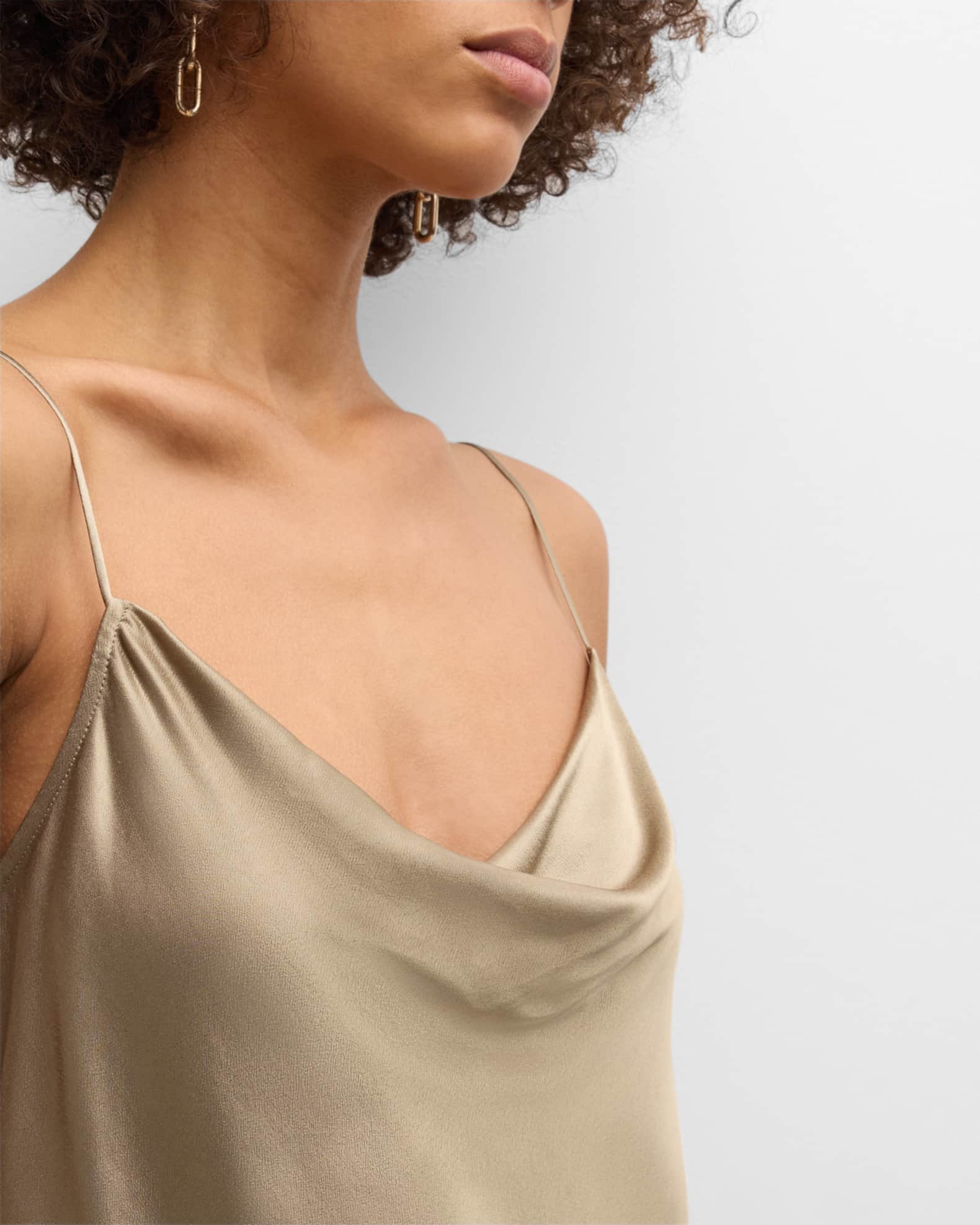 Rails Taysia Satin Cowl-Neck Tank Top | Neiman Marcus