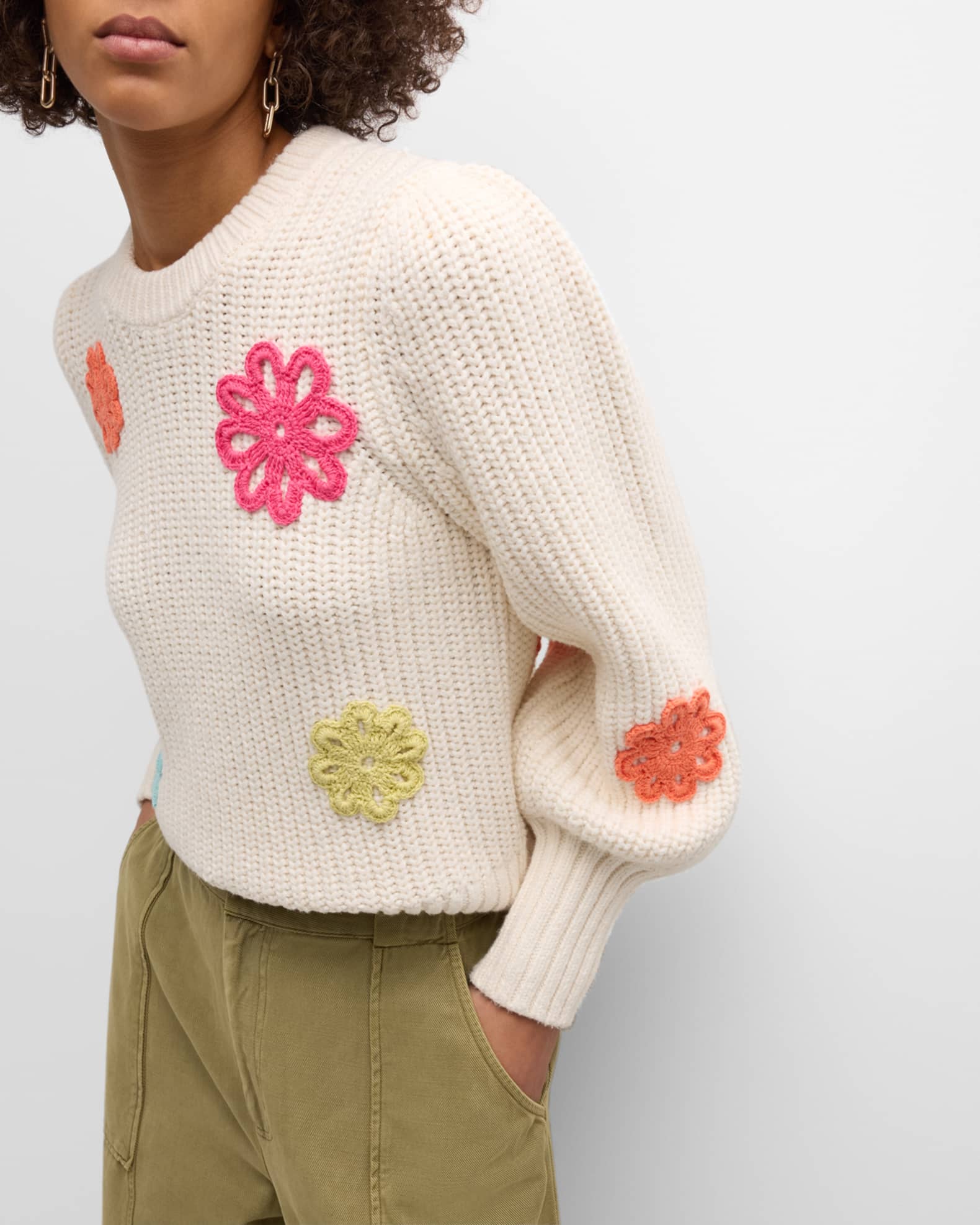 Rails Romy Daisy Embroidered Sweater | Neiman Marcus