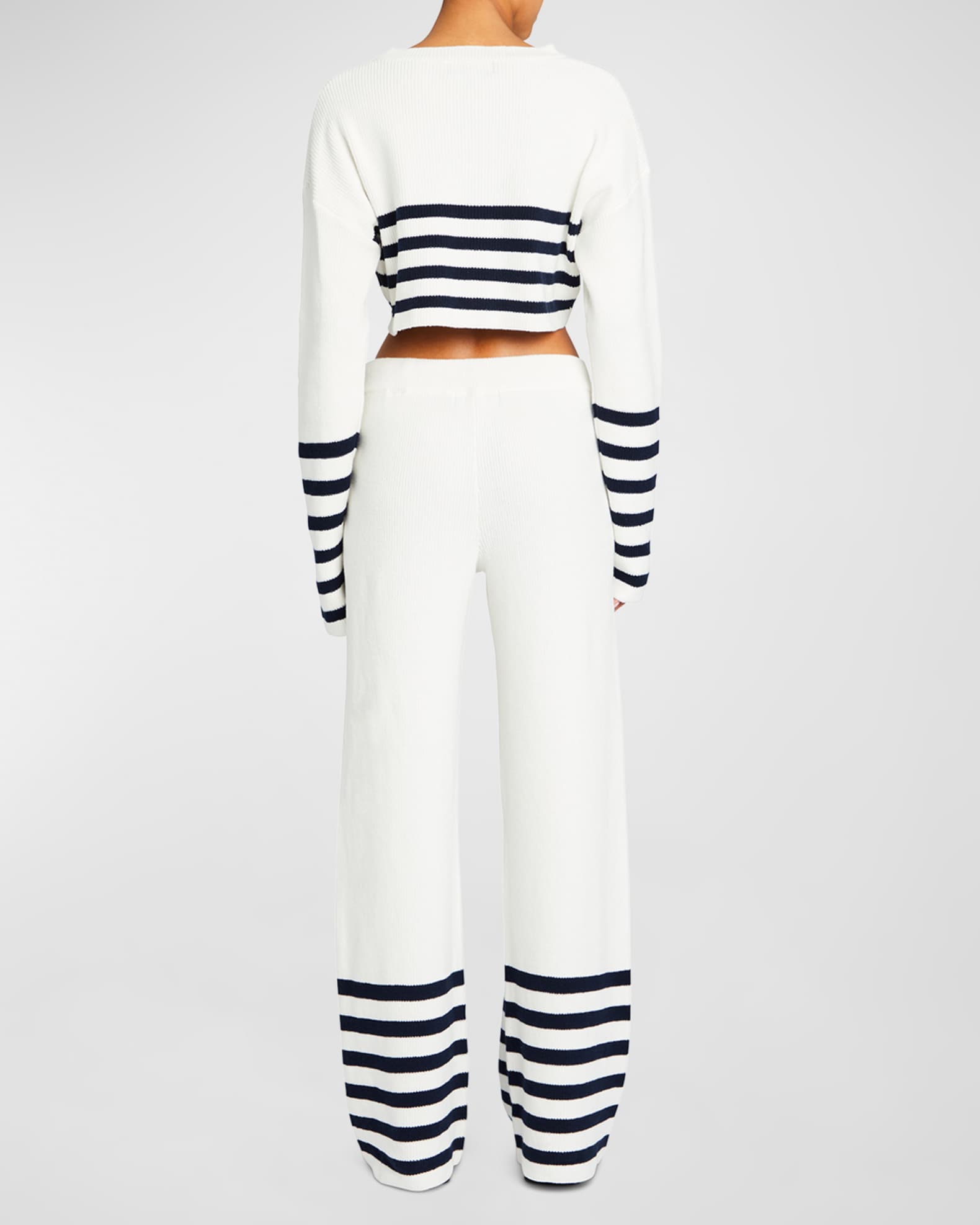 SER.O.YA Sharlie Stripe Cropped Sweater | Neiman Marcus