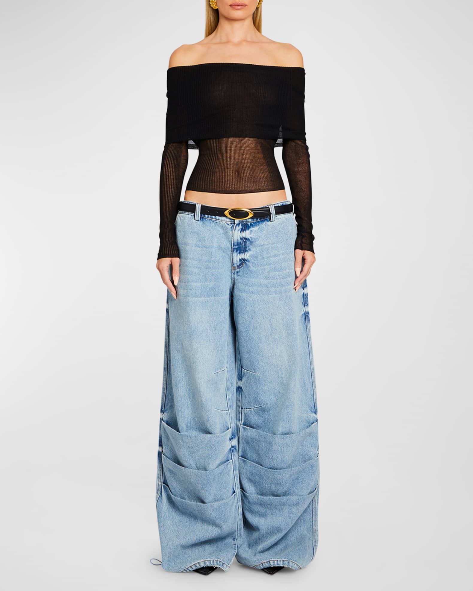 SER.O.YA Chelle Low-Rise Baggy Jeans | Neiman Marcus