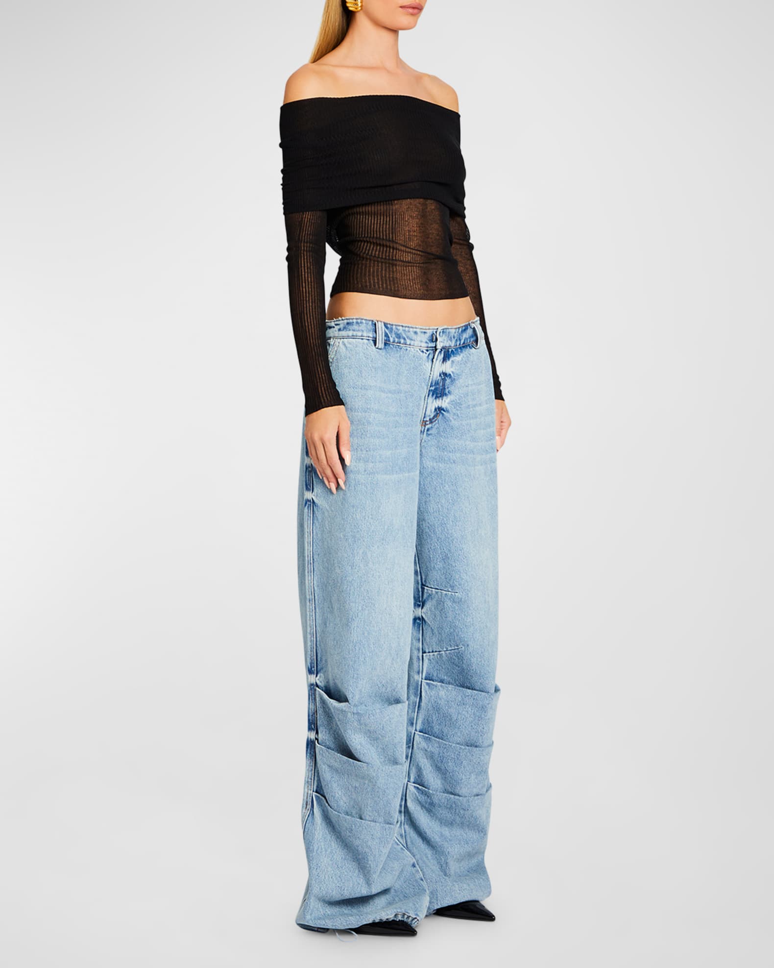 SER.O.YA Chelle Low-Rise Baggy Jeans | Neiman Marcus