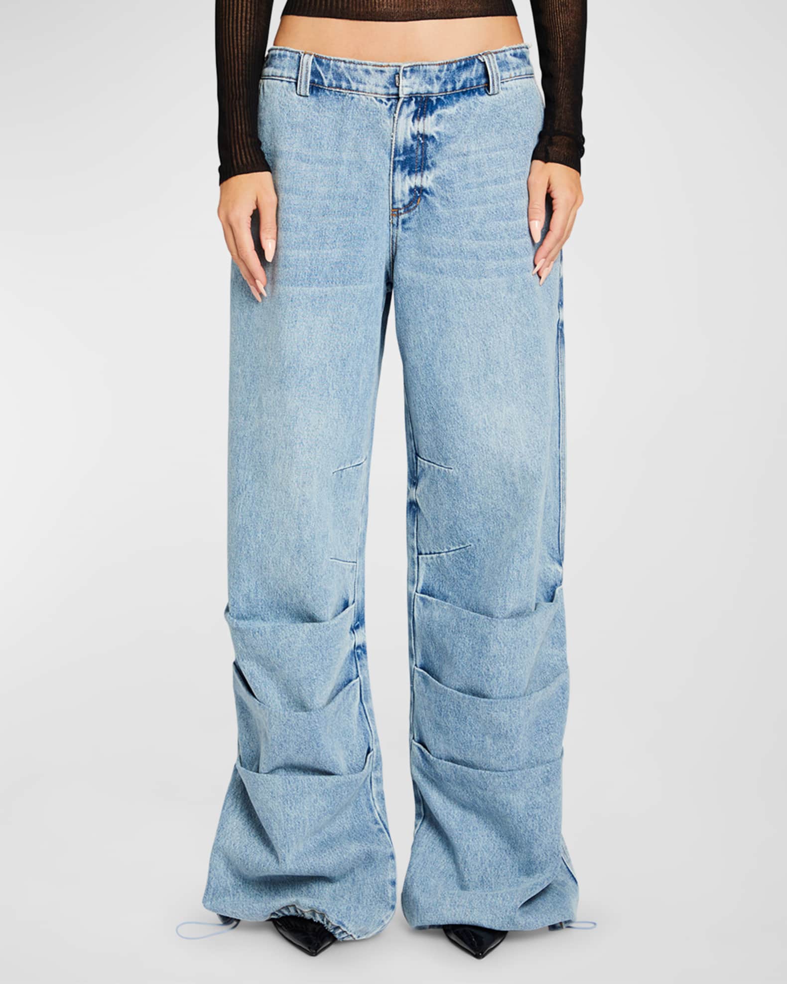SER.O.YA Chelle Low-Rise Baggy Jeans | Neiman Marcus