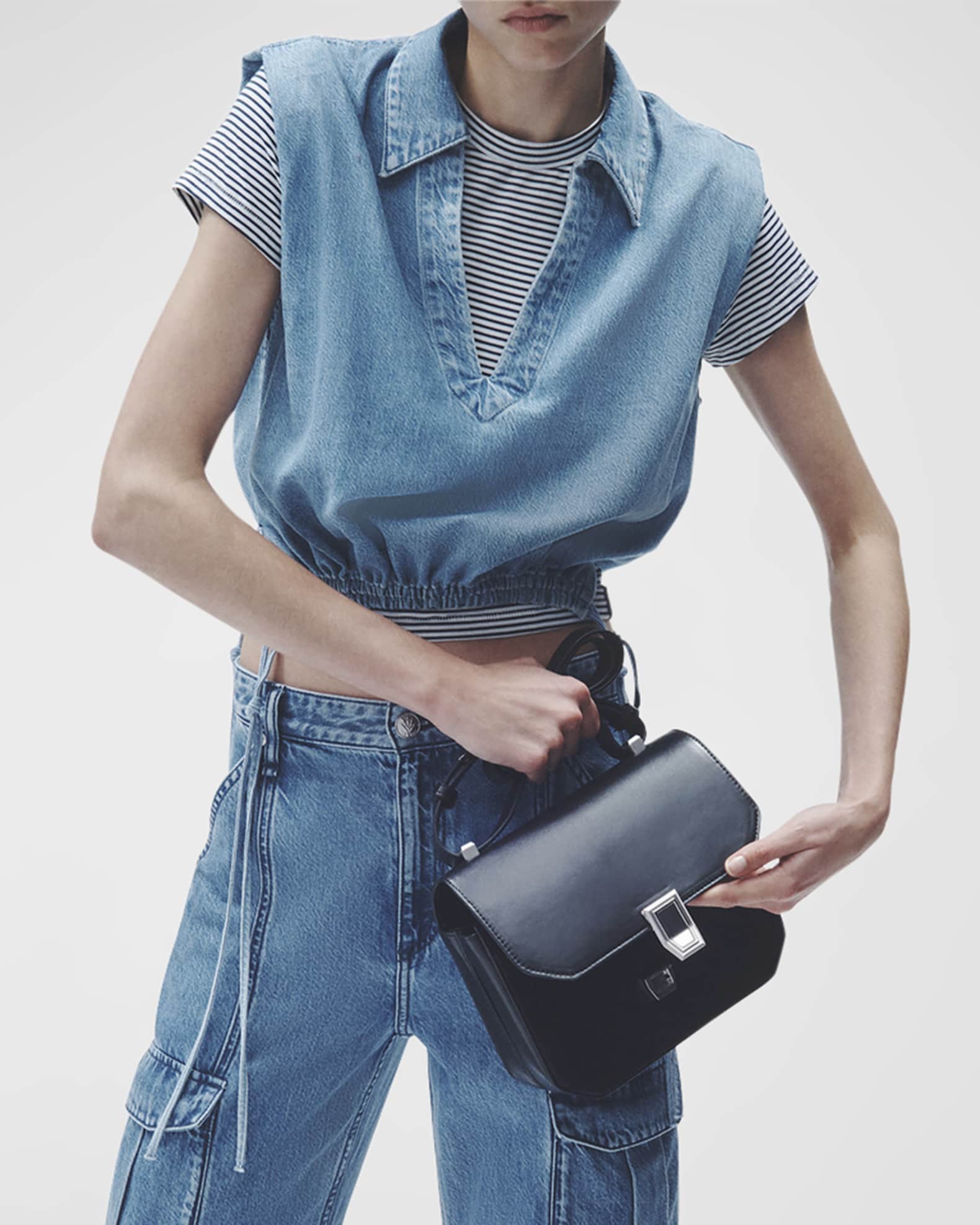 Rag & Bone Ultra Featherweight Fiona Crop Top | Neiman Marcus