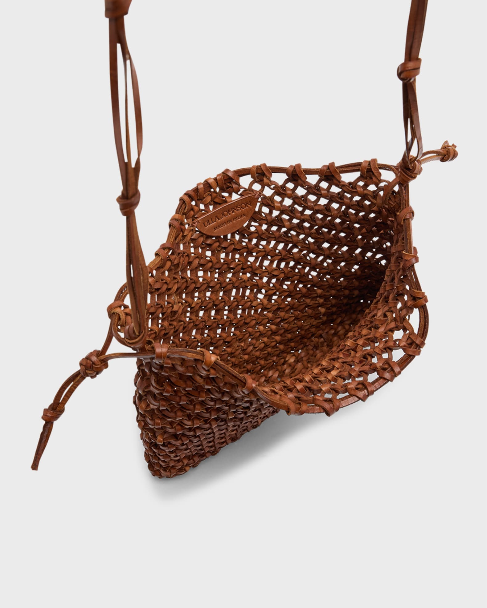 Ulla Johnson Tulia Knotted Leather Crossbody Bag | Neiman Marcus