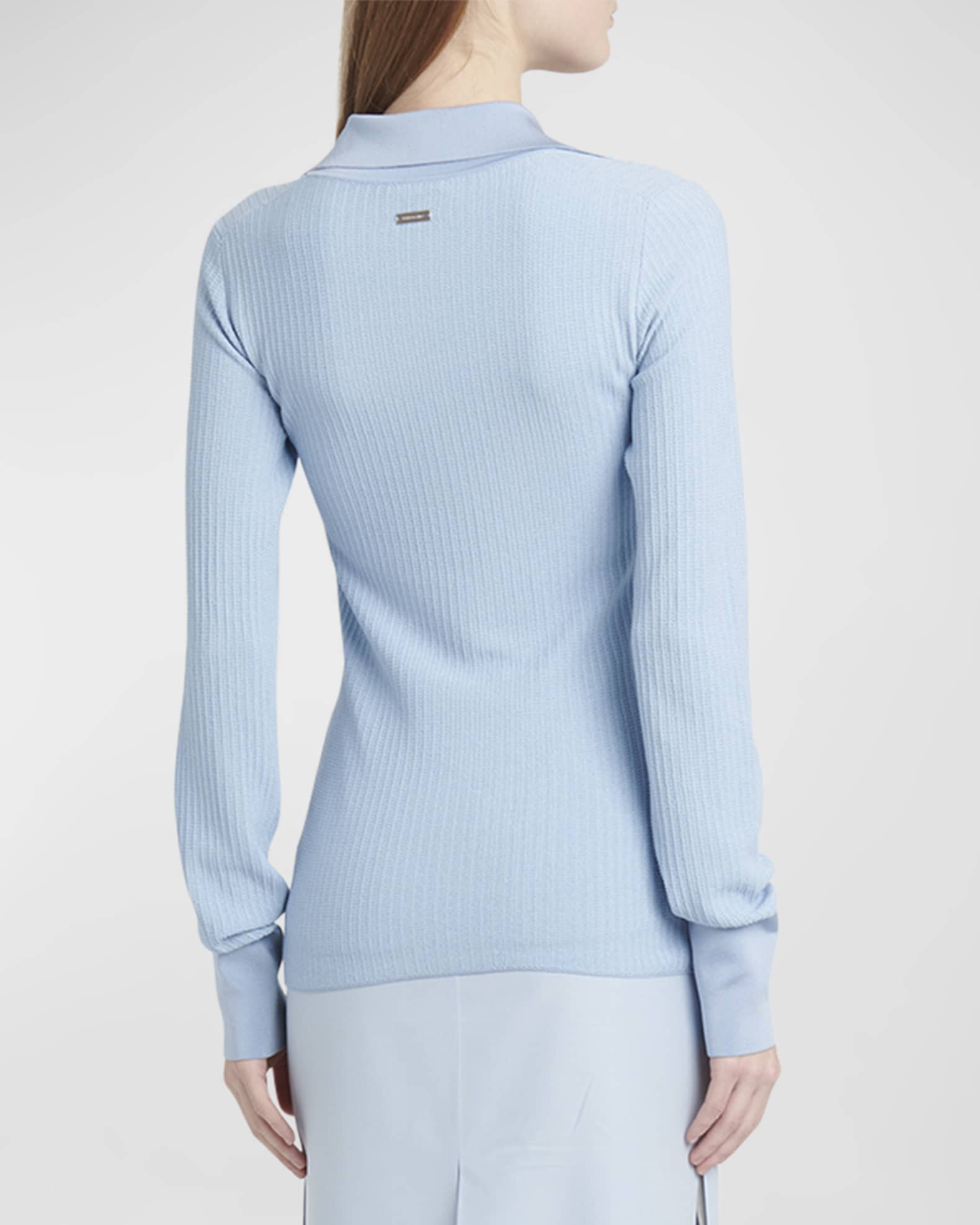 Ferragamo Cotton Silk Micro Jacquard Cardigan | Neiman Marcus