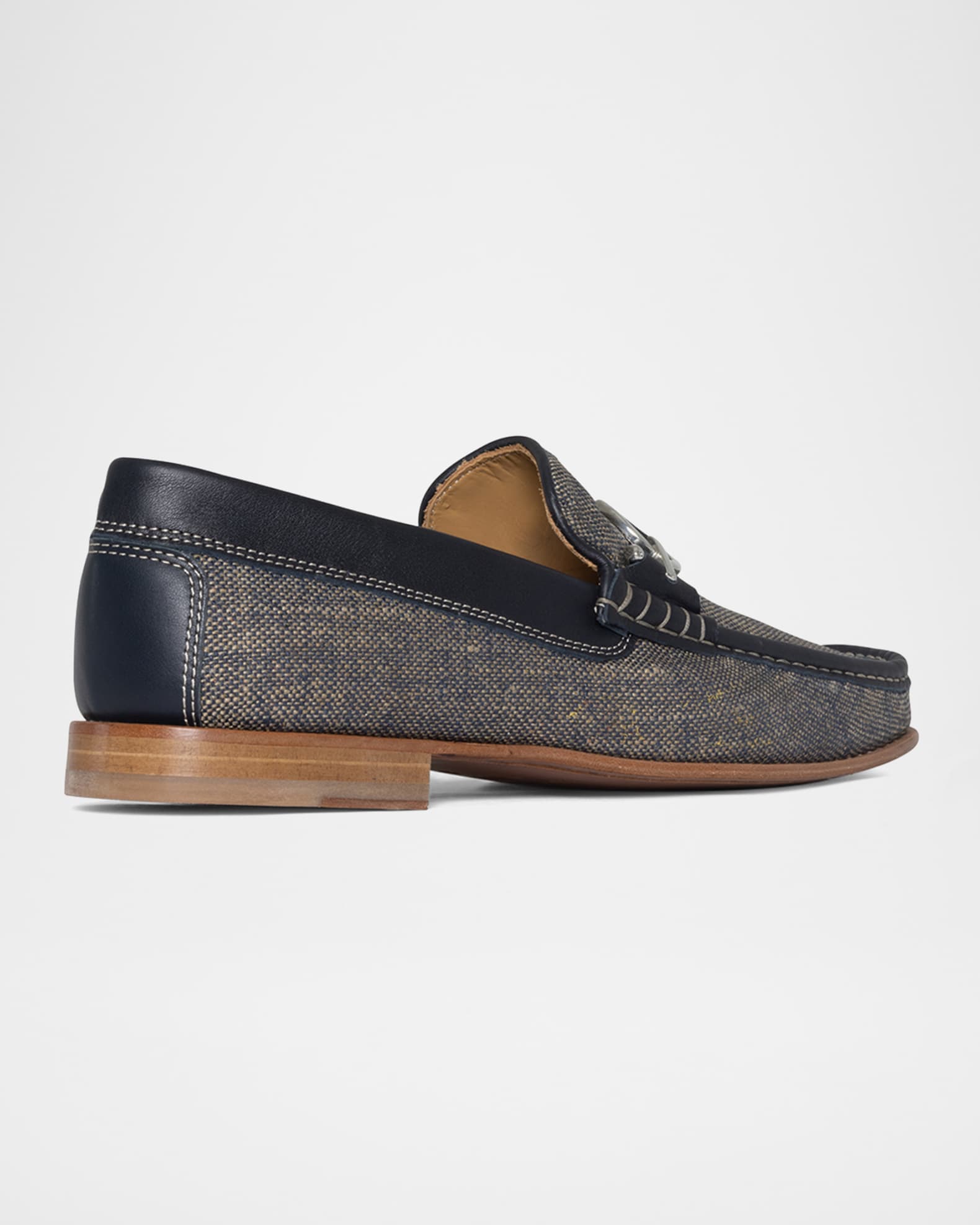 Donald Pliner Men's Dacio Woven Leather Bit Loafers | Neiman Marcus