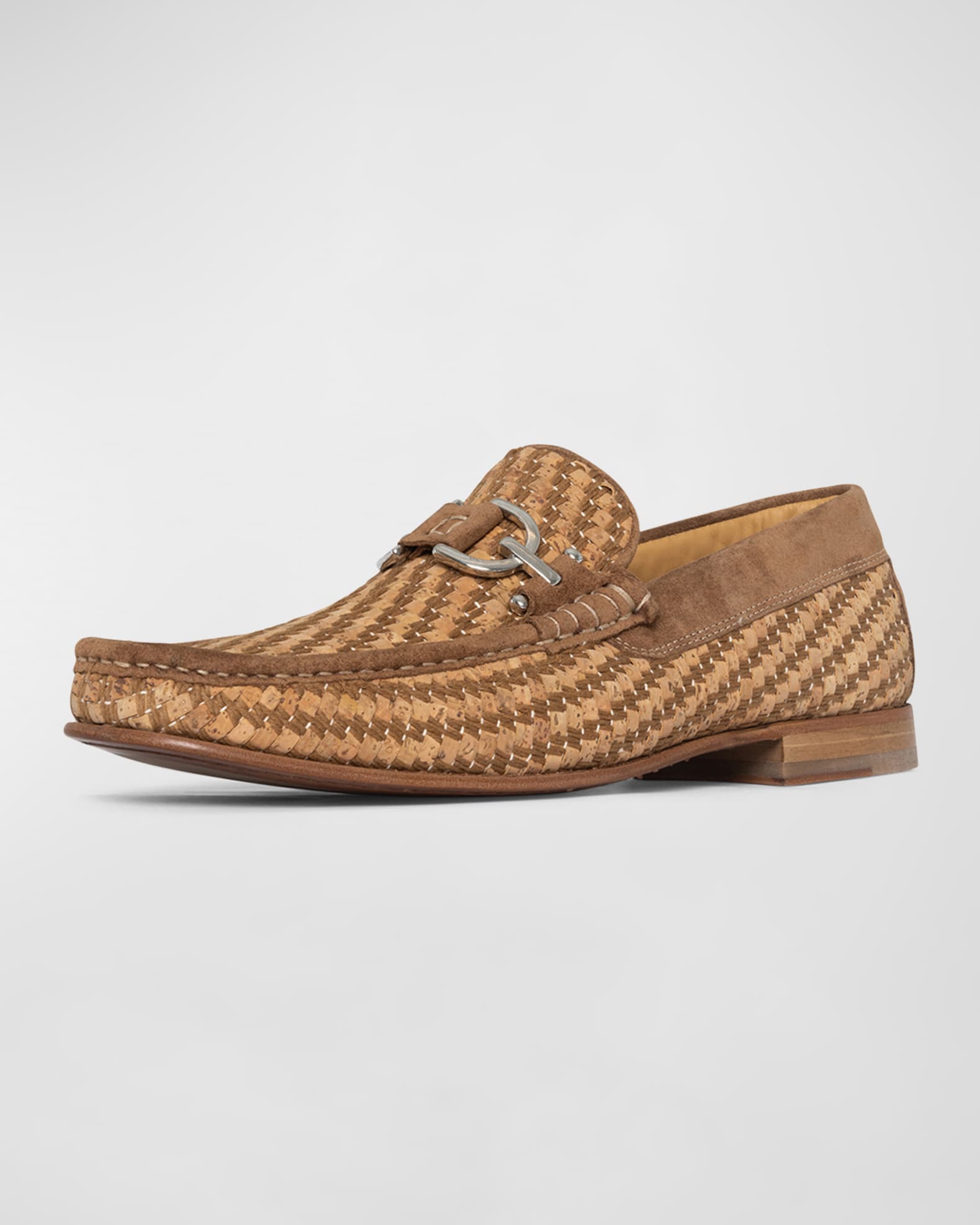 Donald Pliner Men's Dacio Woven Cork Bit Loafers | Neiman Marcus