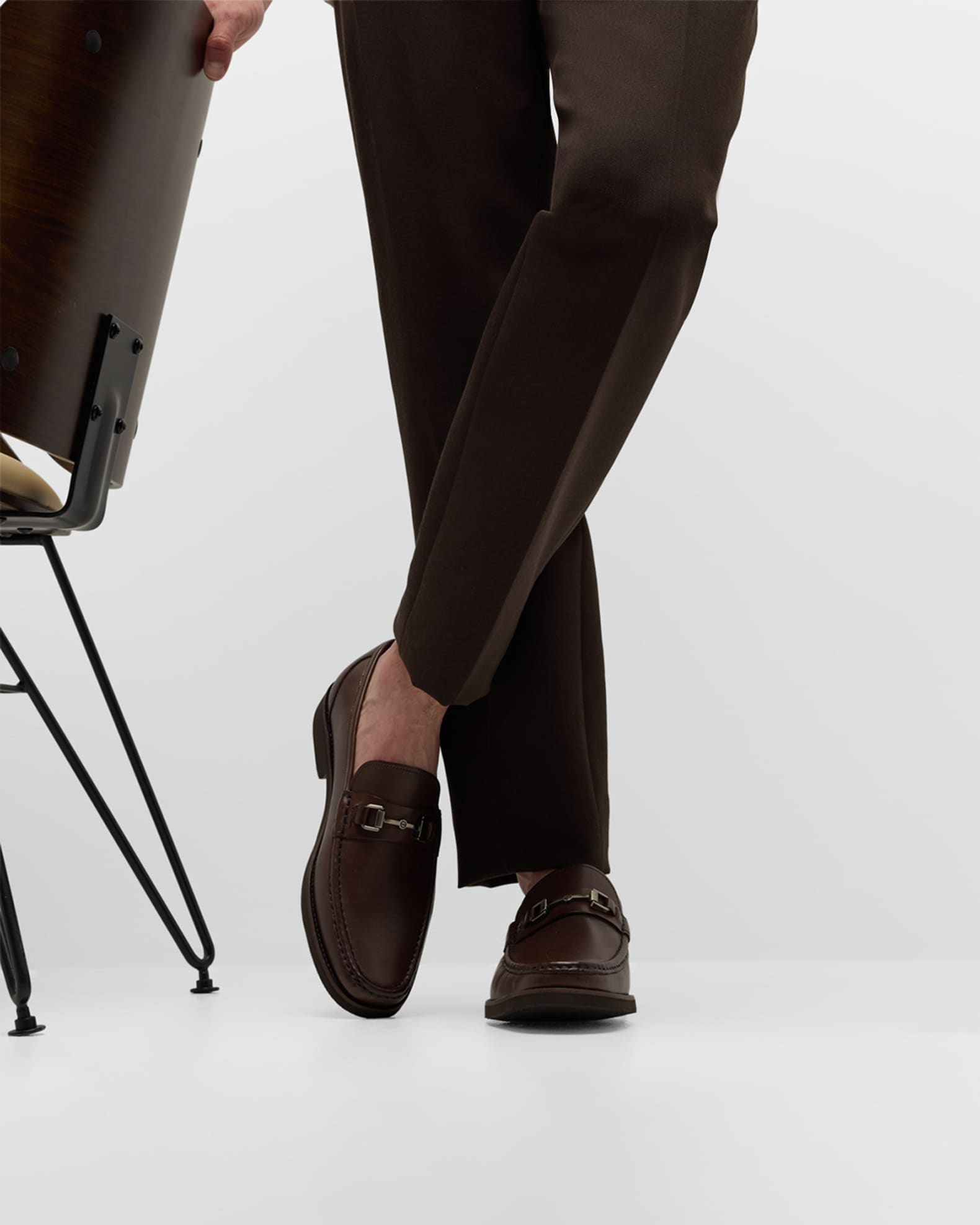 Peter Millar Men's Leather Bit Loafers | Neiman Marcus