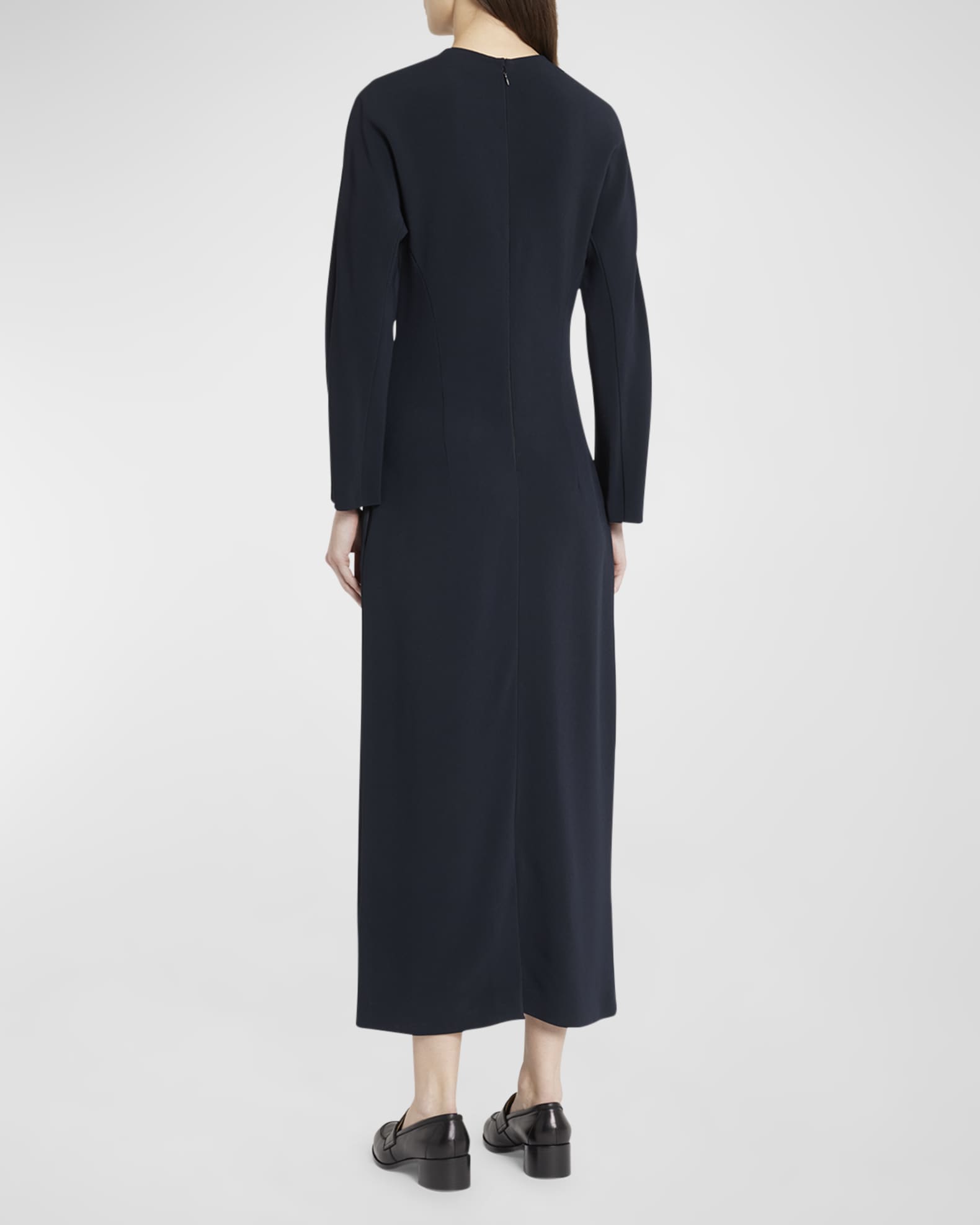 THE ROW Elia Long-Sleeve Viscose Dress | Neiman Marcus