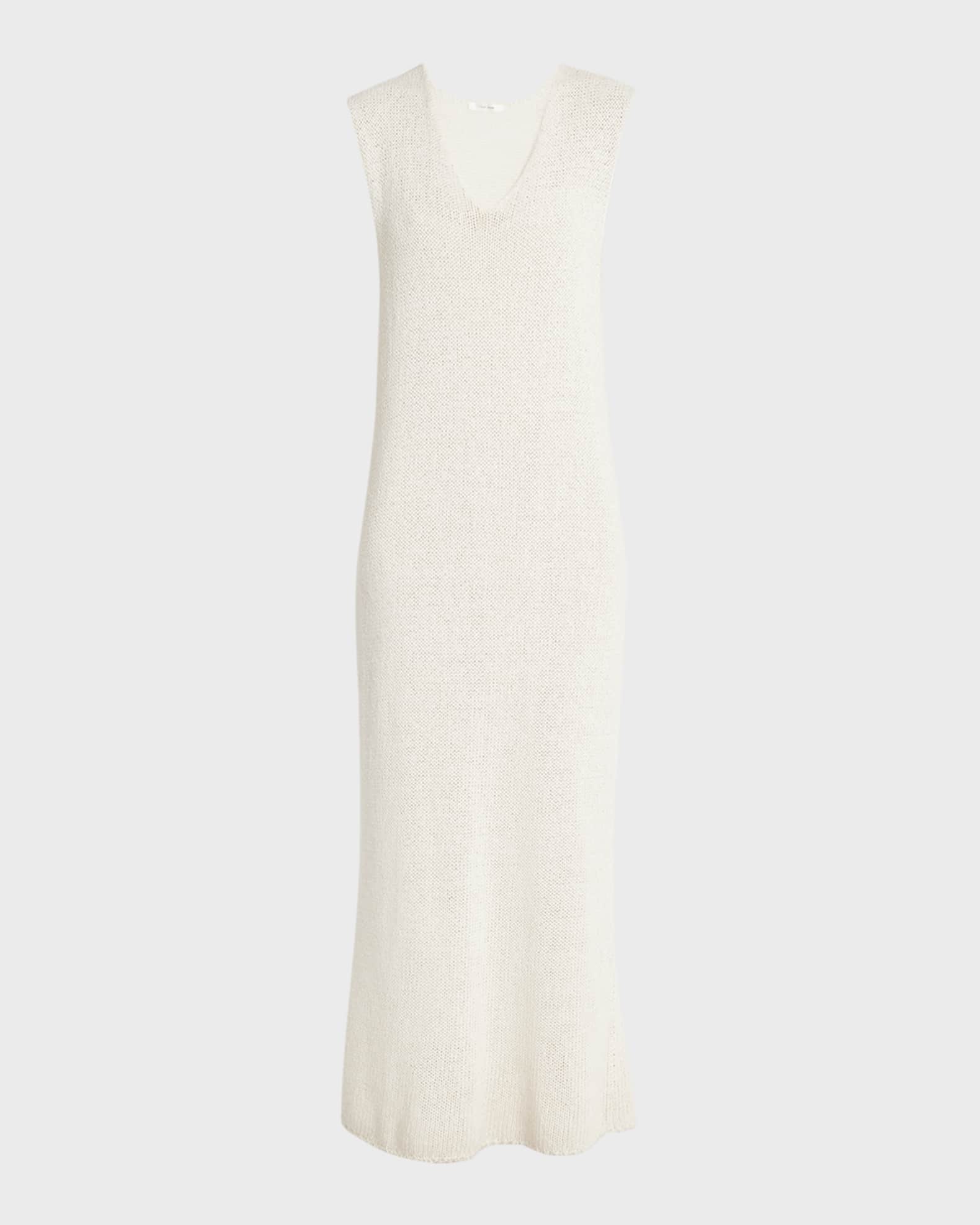 THE ROW Folosa Open-Knit Maxi Silk Dress | Neiman Marcus