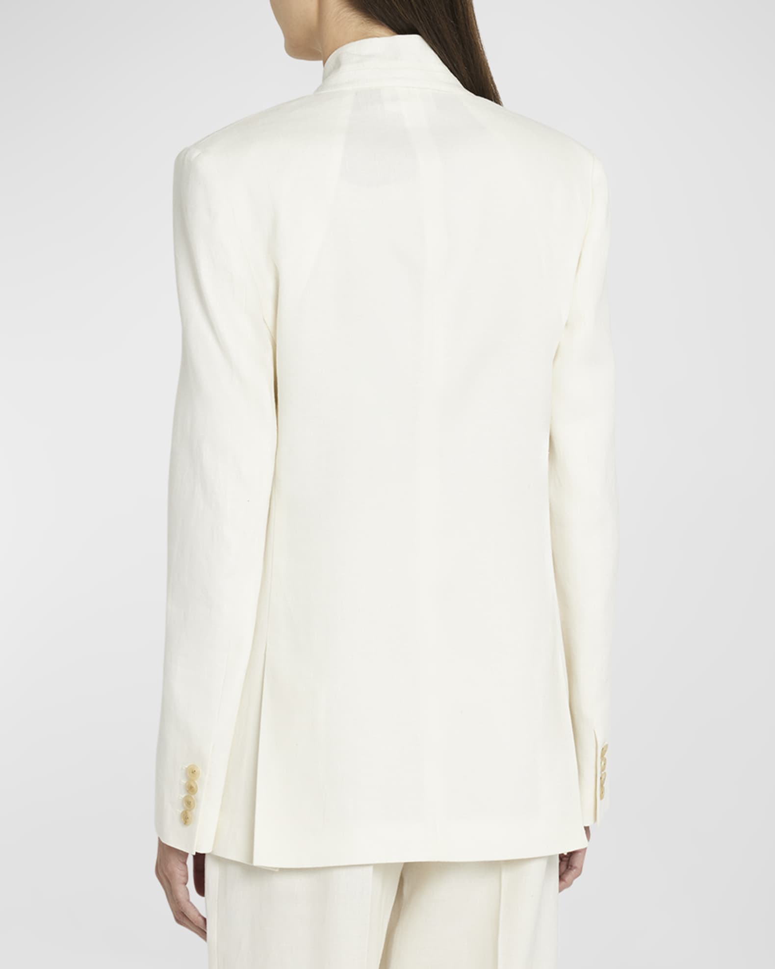 THE ROW Harvy Open-Front Linen Jacket | Neiman Marcus