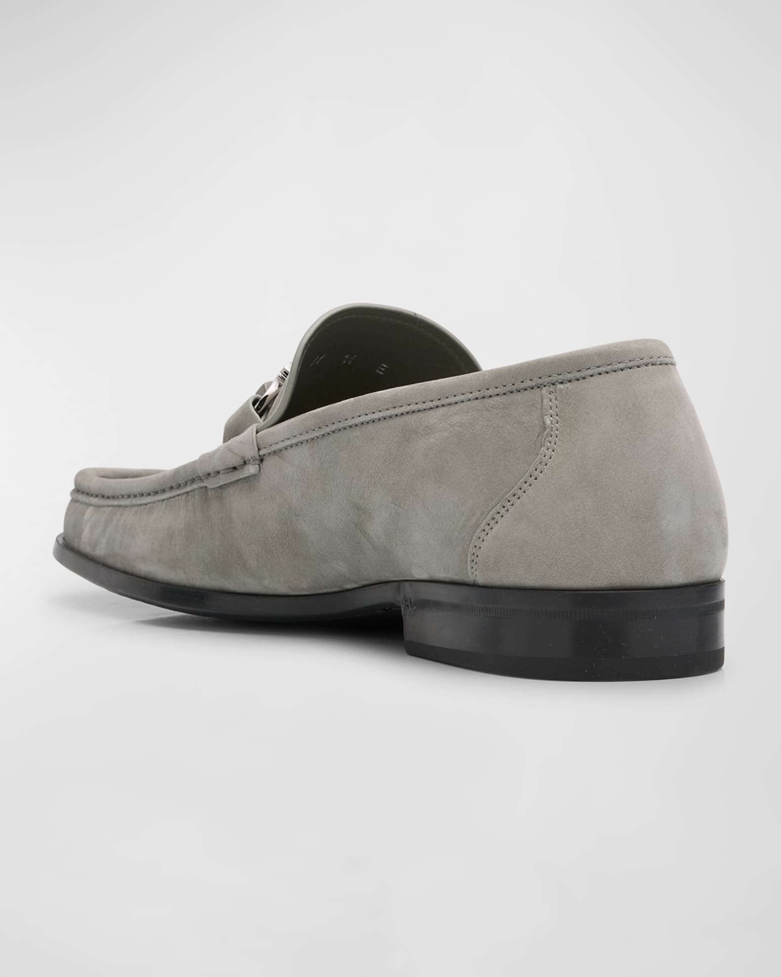 Ferragamo Men's Suede Bit Easy Loafers | Neiman Marcus