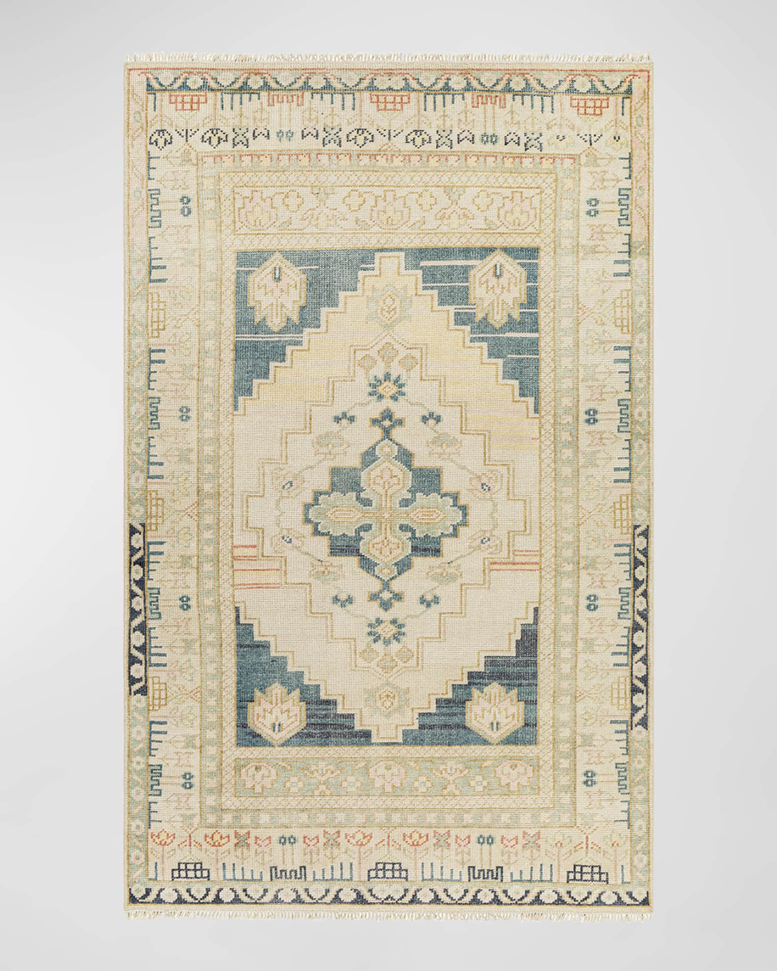 Surya Rugs Anadolu Teal Hand-Knotted Rug, 9' x 12' | Neiman Marcus