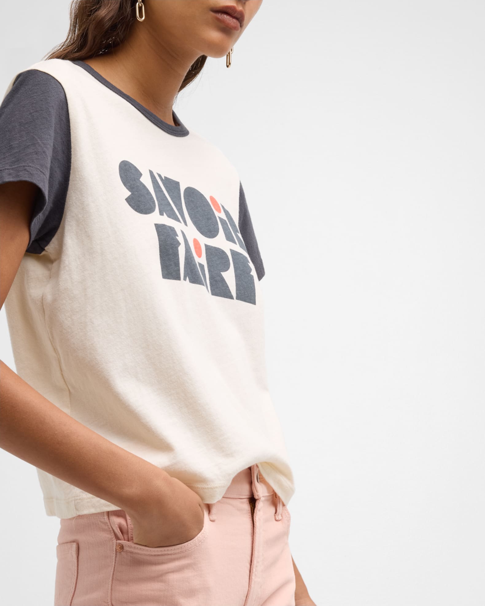 MOTHER The Goodie Goodie Ringer Tee | Neiman Marcus