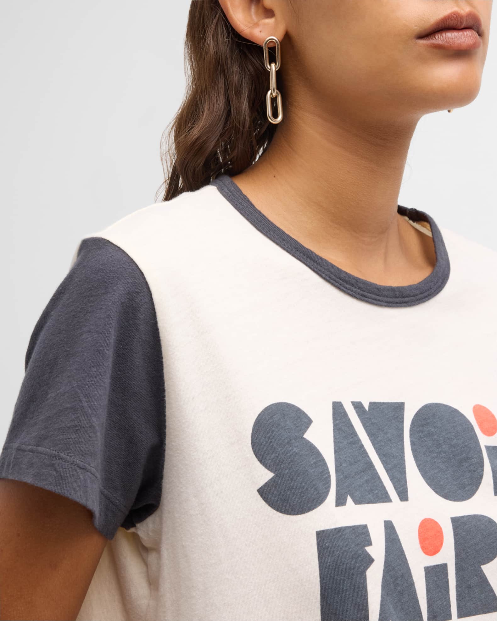MOTHER The Goodie Goodie Ringer Tee | Neiman Marcus
