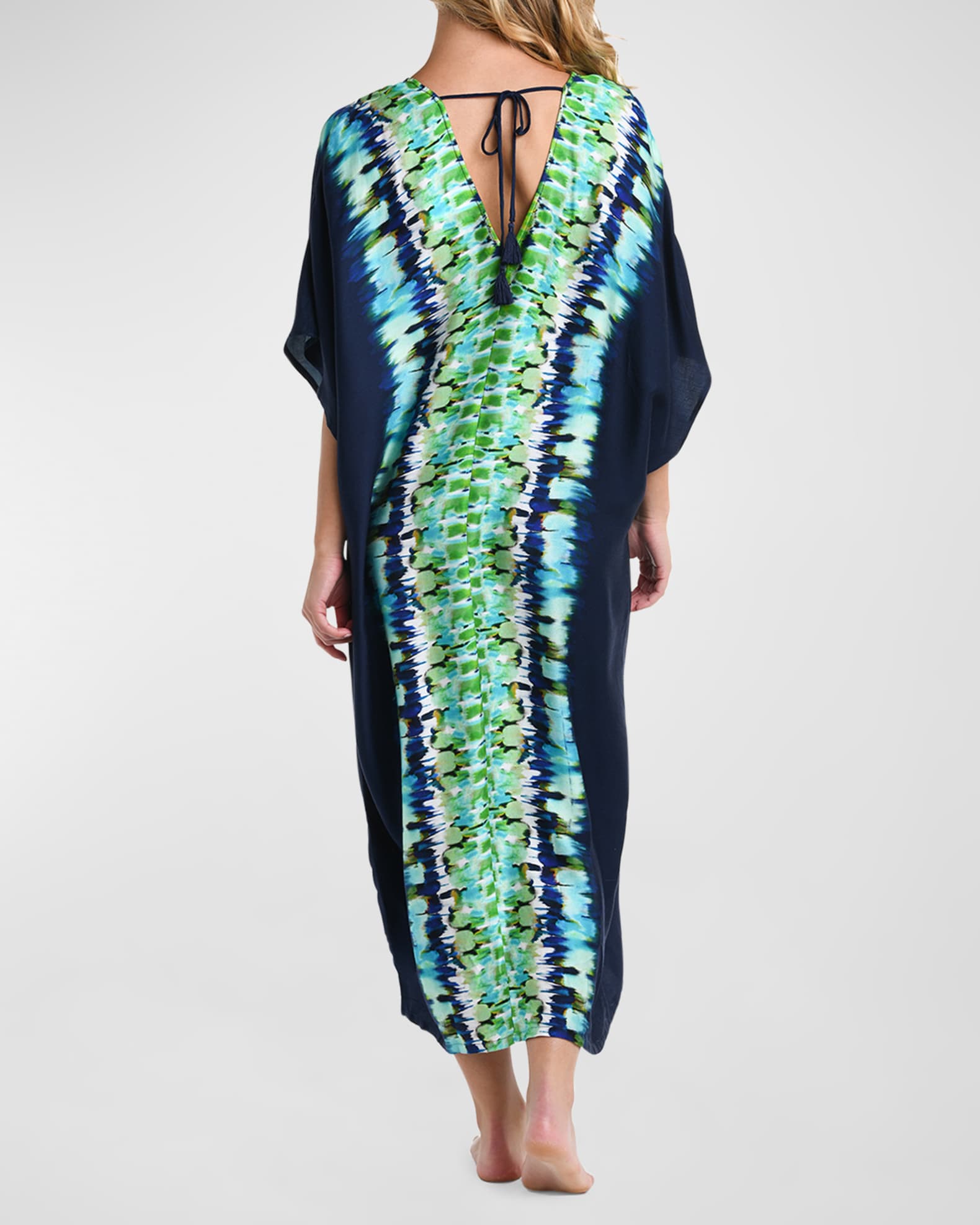 La Blanca Seas Tie-Dye Maxi Caftan | Neiman Marcus