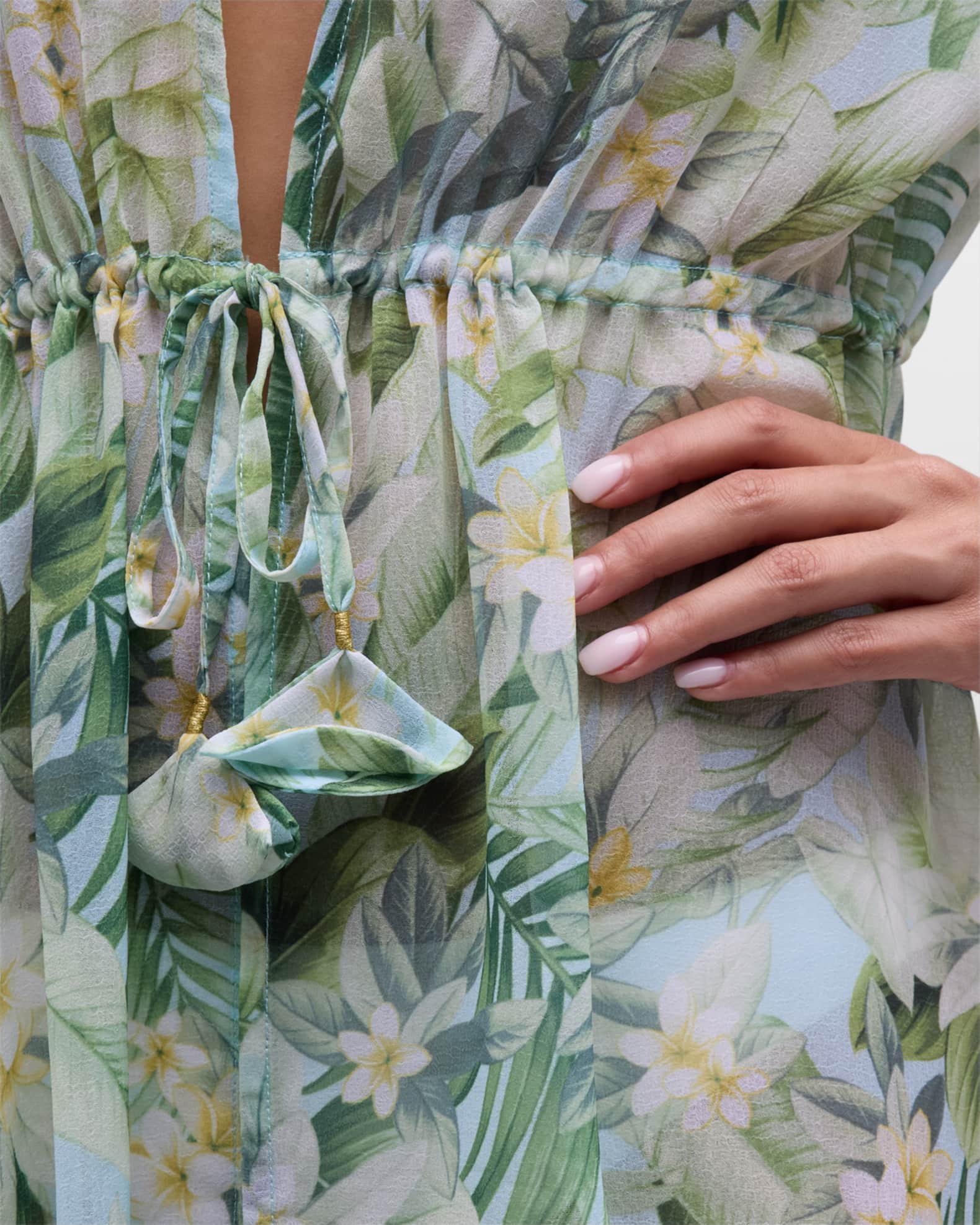 Tommy Bahama Shell Semi-Sheer Beach Tunic | Neiman Marcus