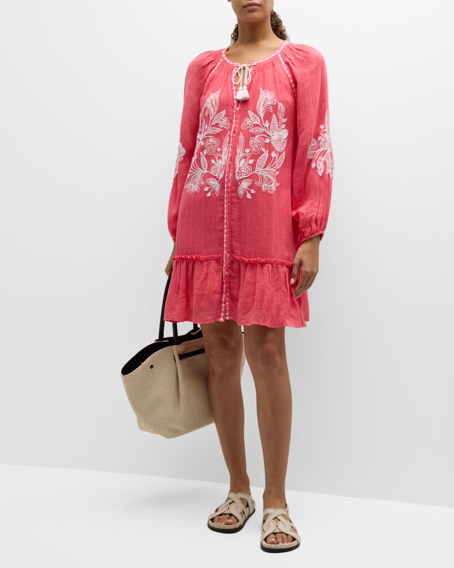 Tommy Bahama Linen Gauze Tunic Dress | Neiman Marcus