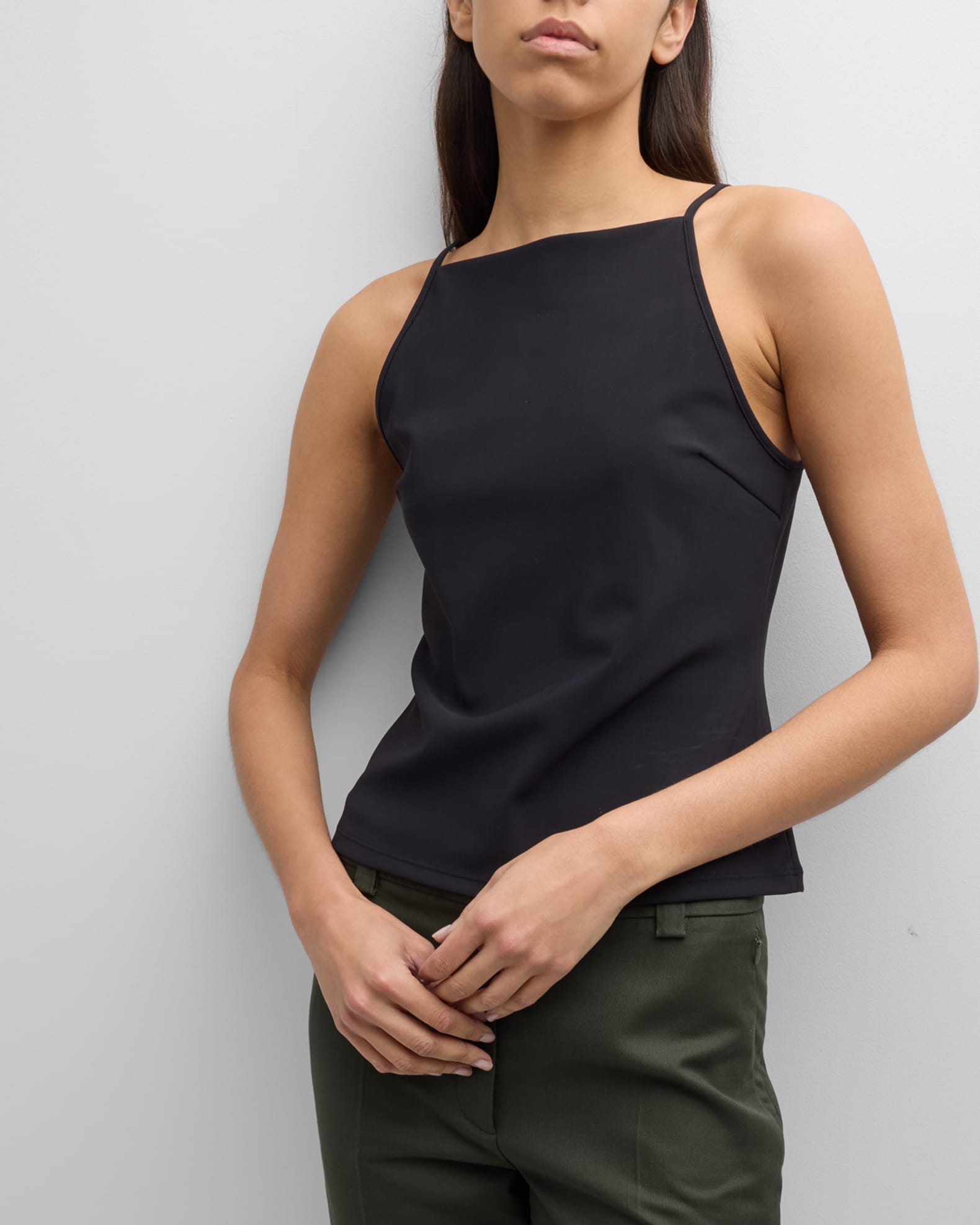 Theory Ponte Square-Neck Tank Top | Neiman Marcus