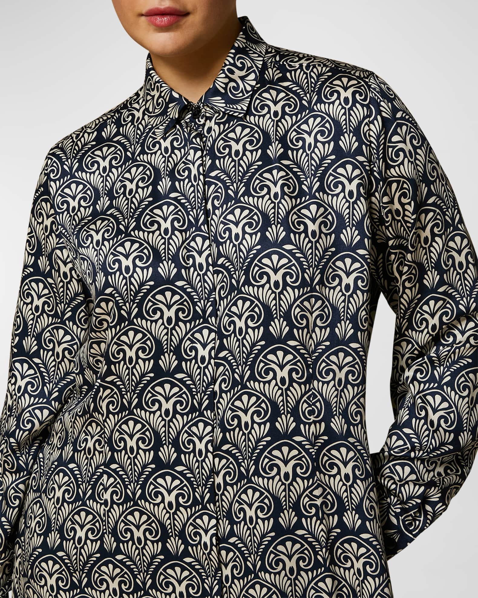 Marina Rinaldi Plus Size Adam Geometric-Print Midi Shirtdress | Neiman ...
