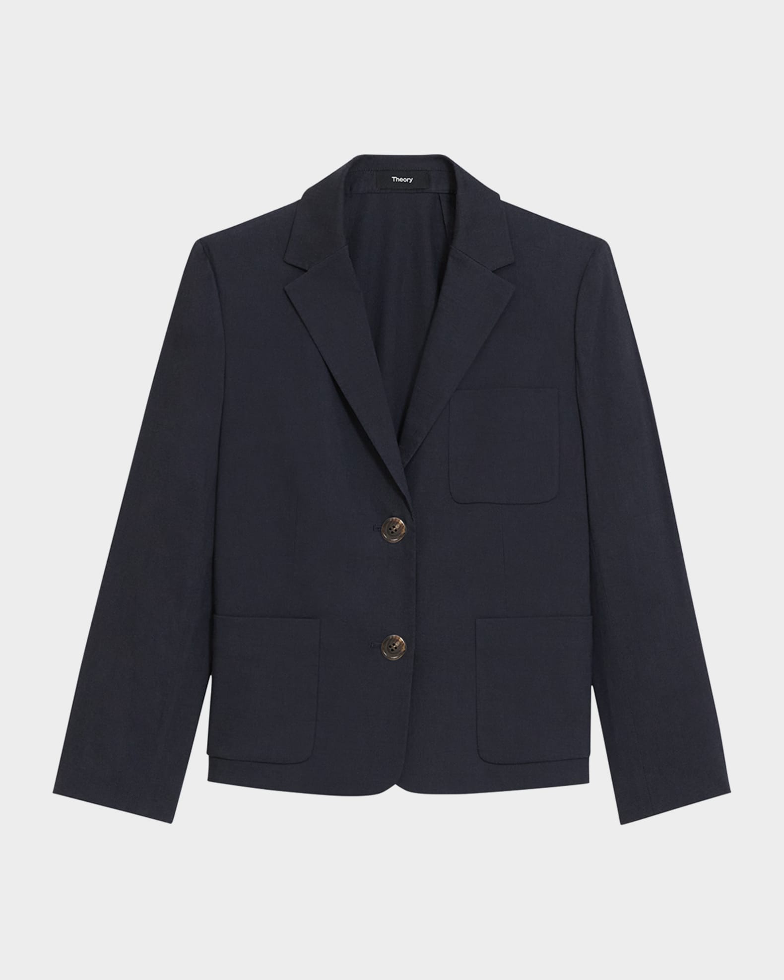 Shrunken Patch Pocket Jacket | Neiman Marcus