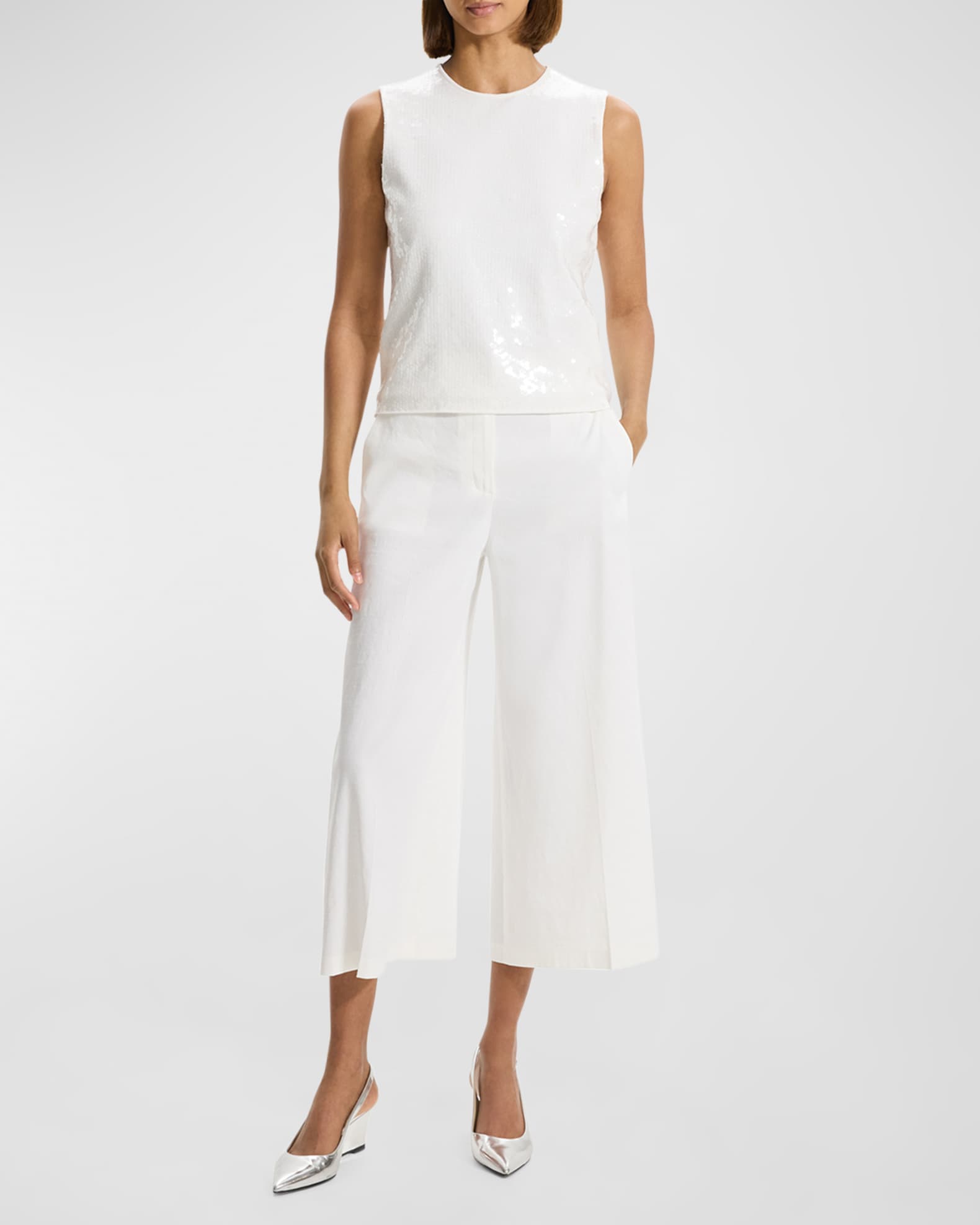 Theory Sequin Sleeveless Shell Top | Neiman Marcus