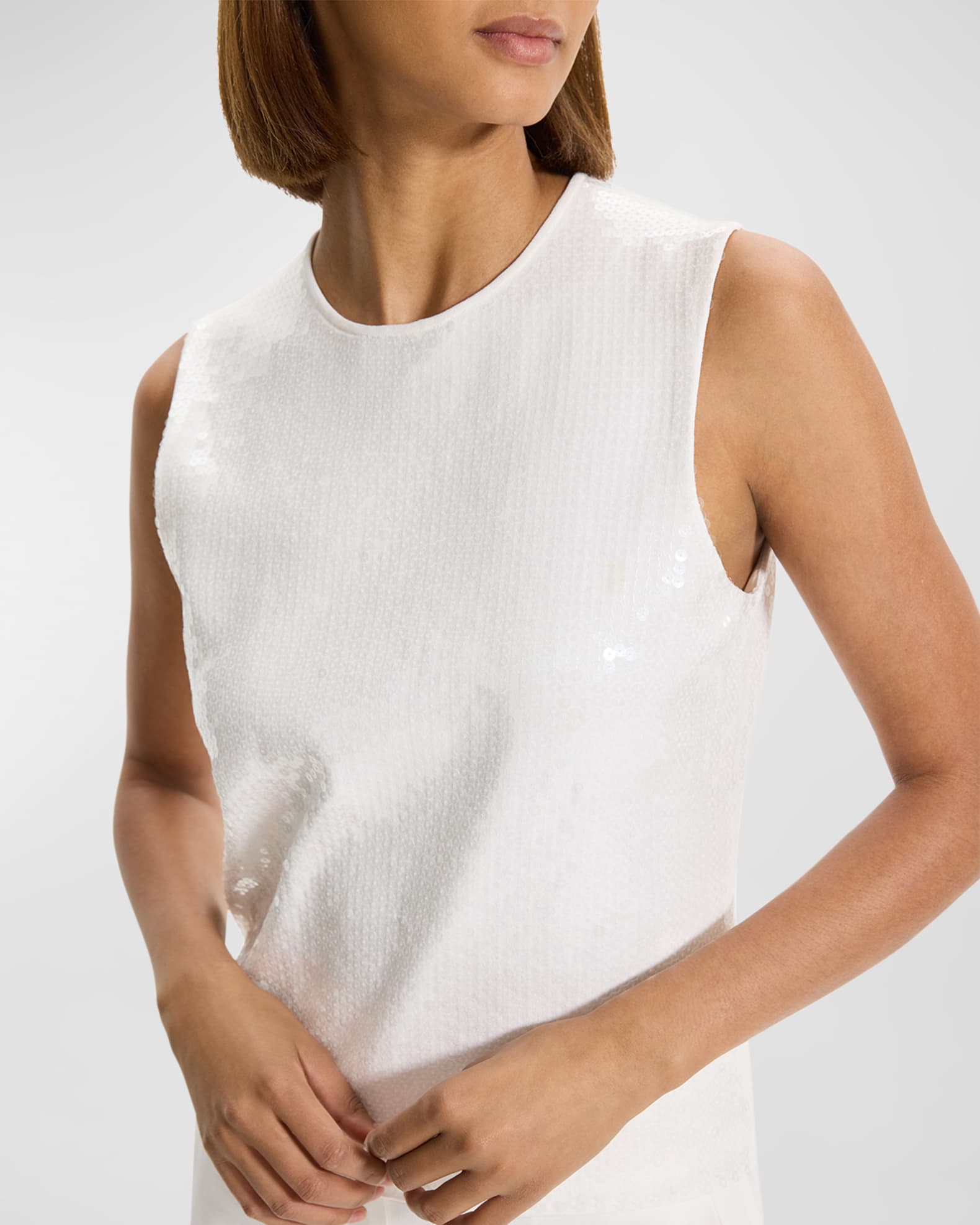 Theory Sequin Sleeveless Shell Top | Neiman Marcus
