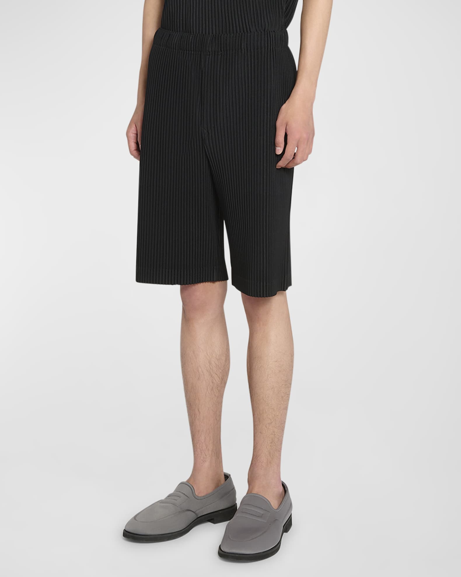 Homme Plisse Issey Miyake Men's MC May Pleated Shorts | Neiman Marcus