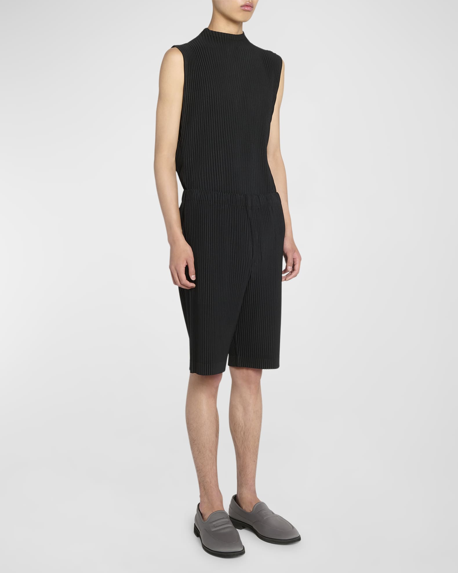 Homme Plisse Issey Miyake Men's MC May Pleated Shorts | Neiman Marcus