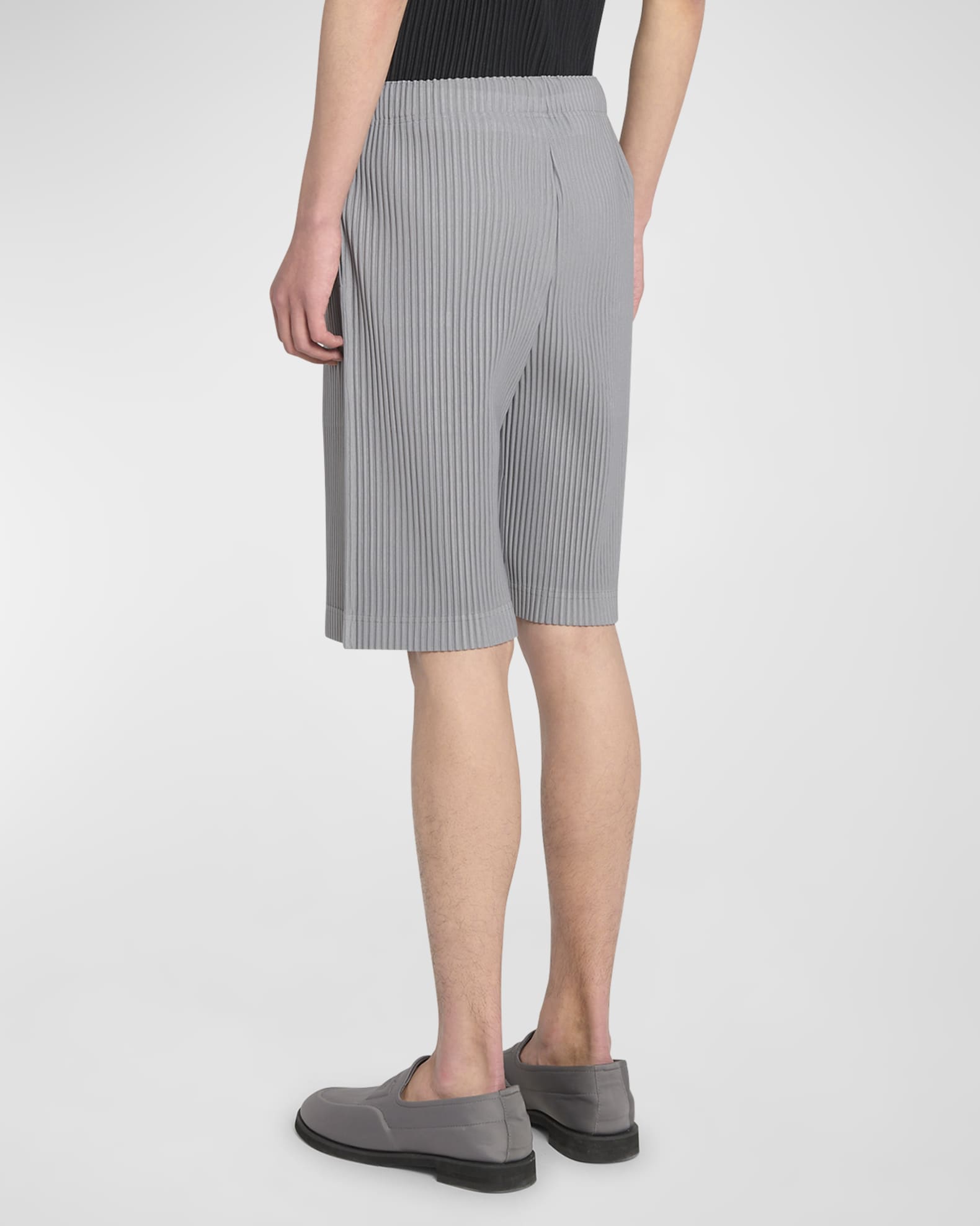 Homme Plisse Issey Miyake Men's MC May Pleated Shorts | Neiman Marcus