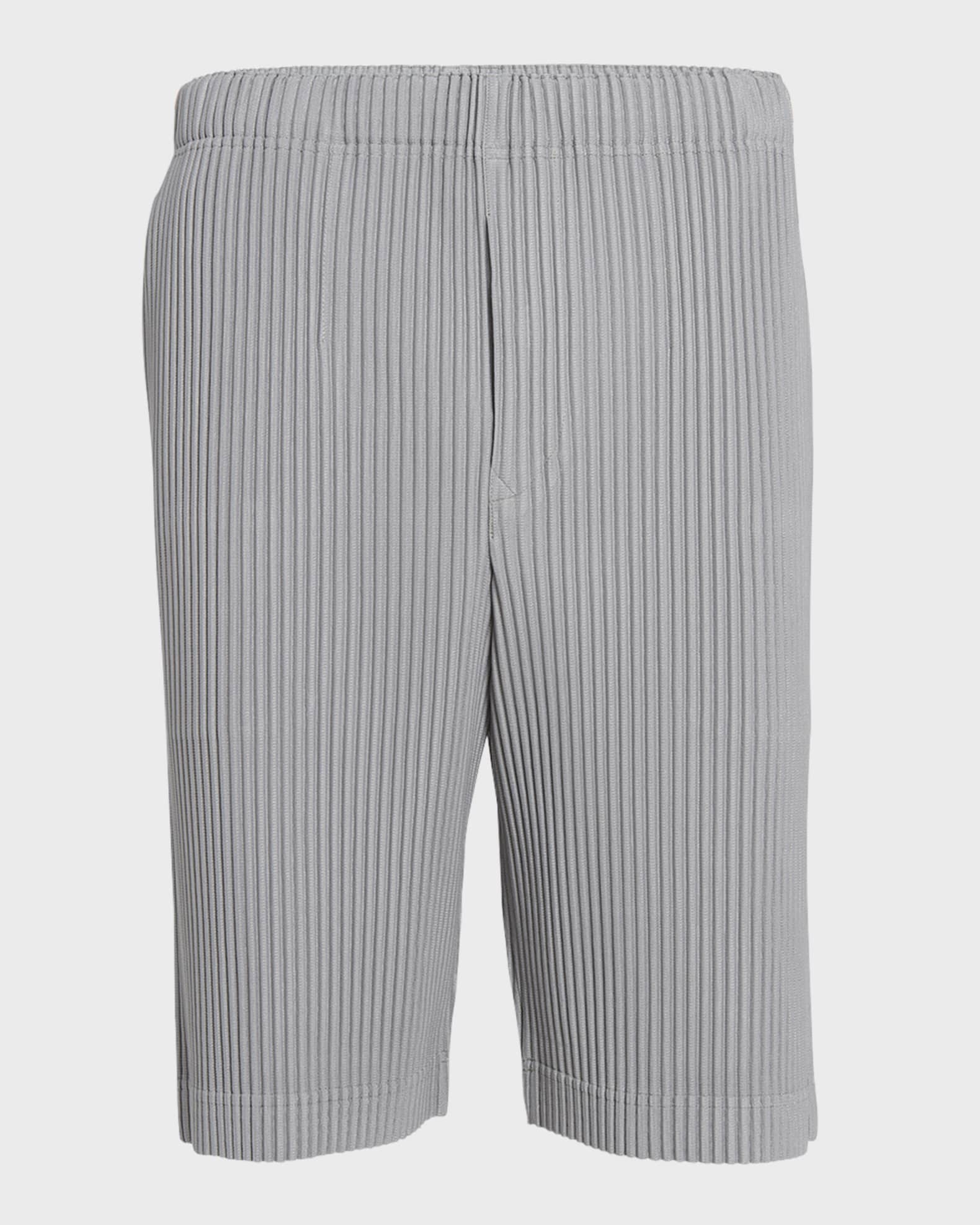 Homme Plisse Issey Miyake Men's MC May Pleated Shorts | Neiman Marcus