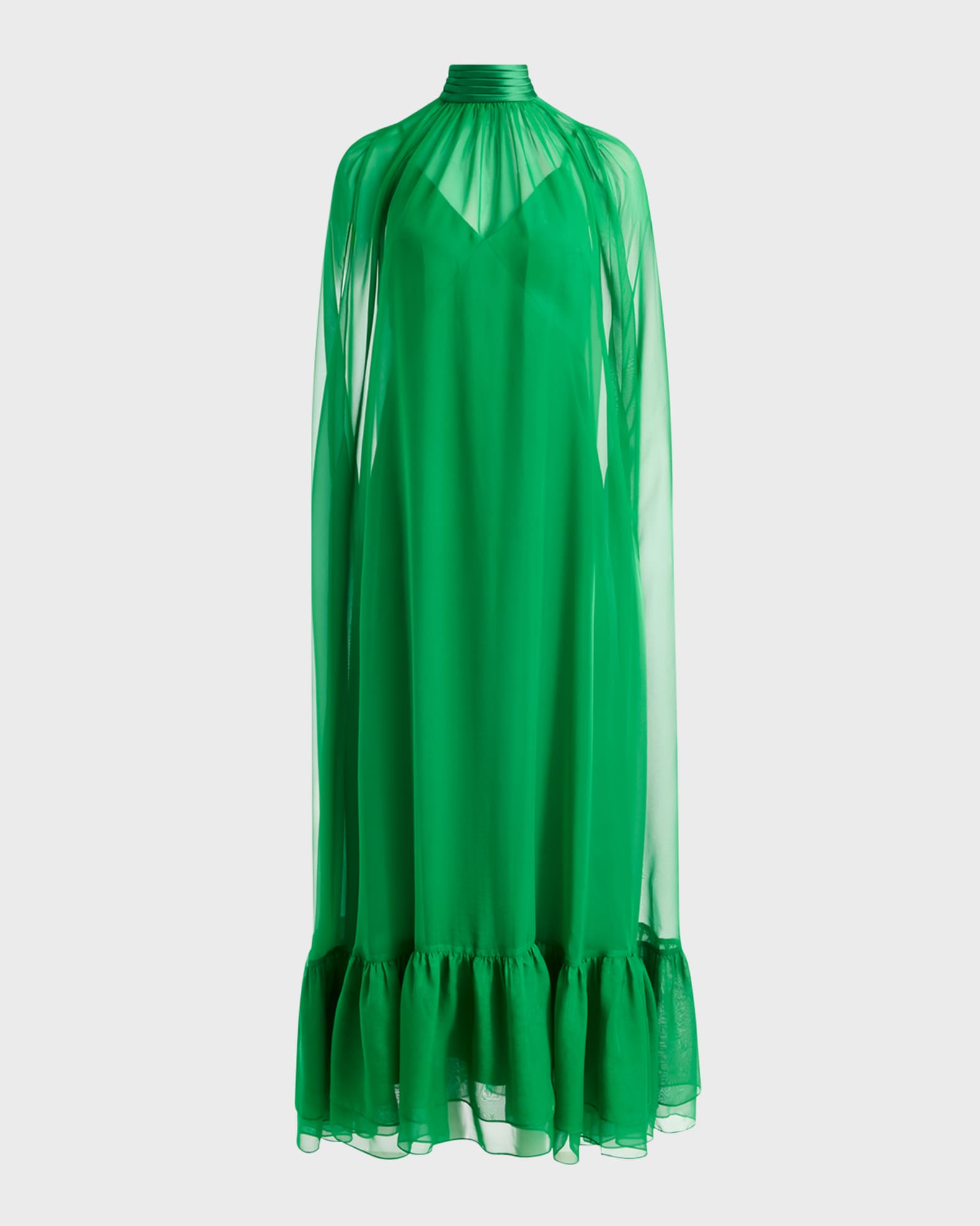 Alice + Olivia Lanelle Maxi Cape Dress | Neiman Marcus