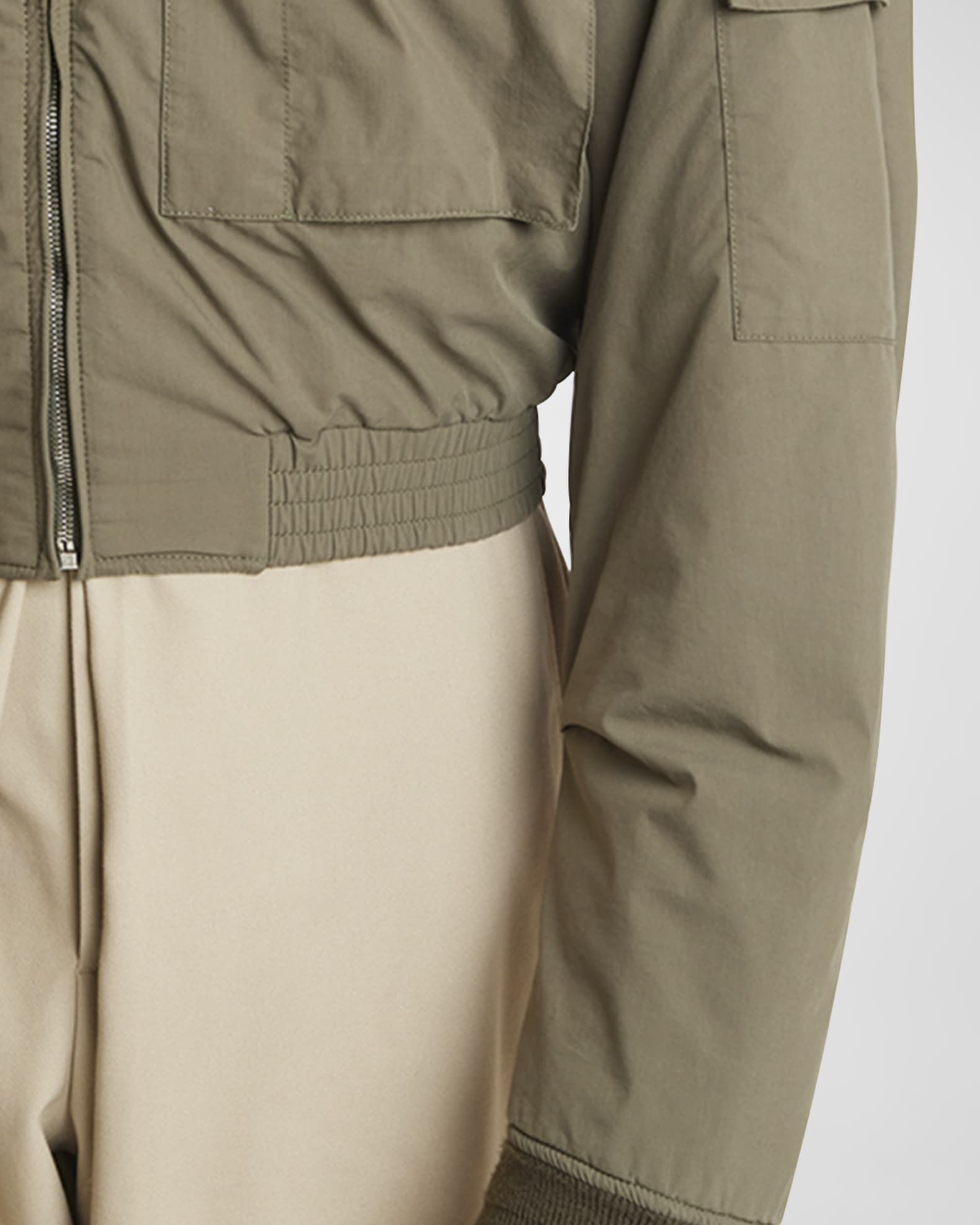 Givenchy Men's Cropped Military Bomber Jacket | Neiman Marcus
