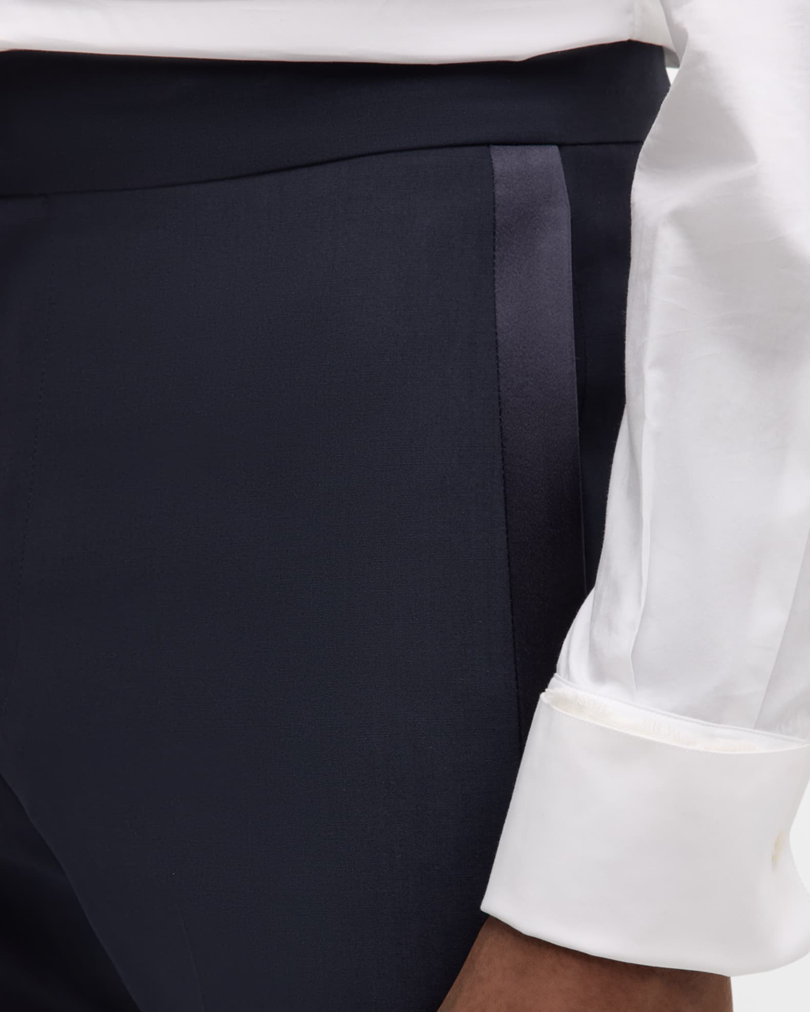 Givenchy Men's Wool Pants with Satin Side Stripes | Neiman Marcus