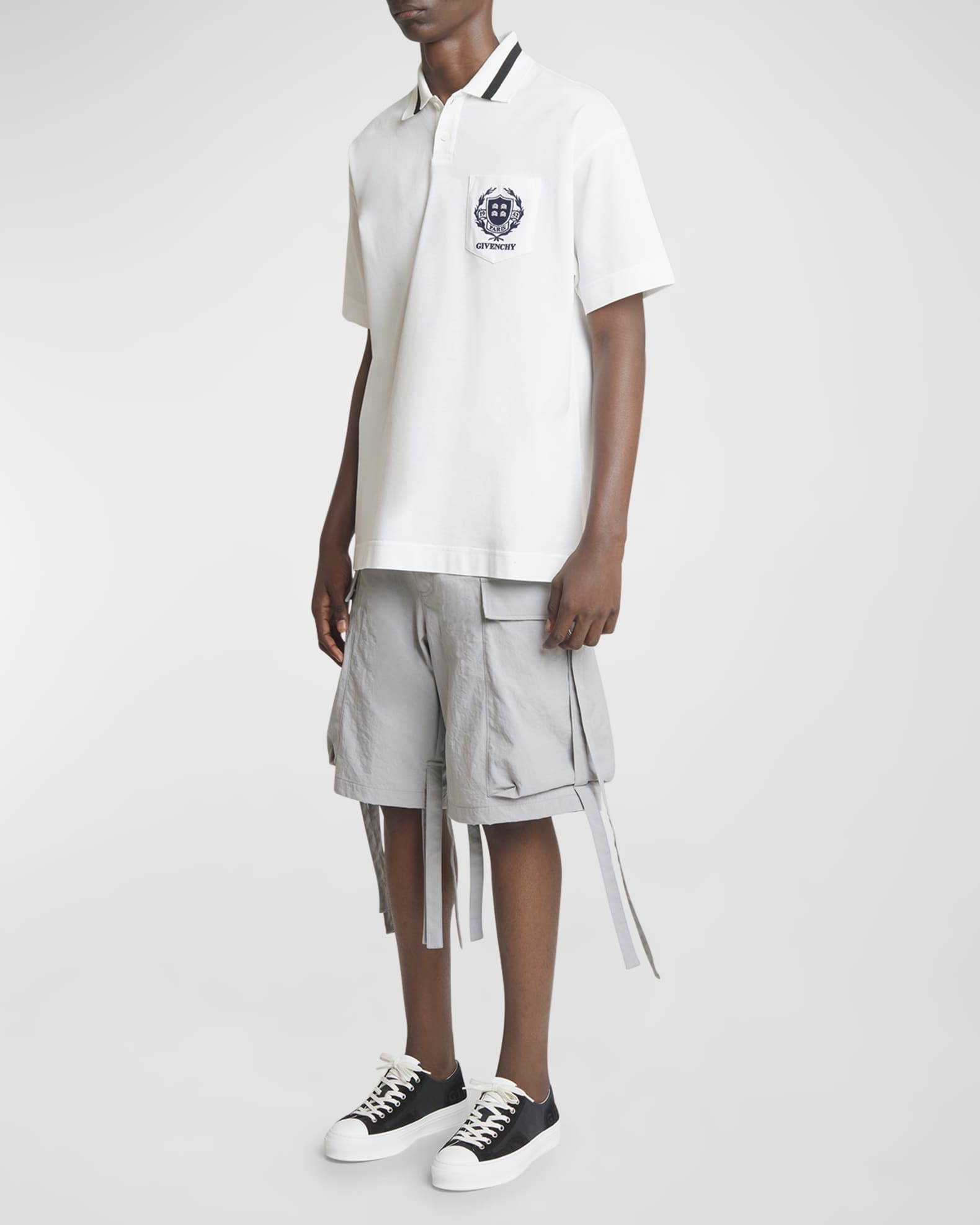 Givenchy Men's University Logo Pique Polo Shirt | Neiman Marcus