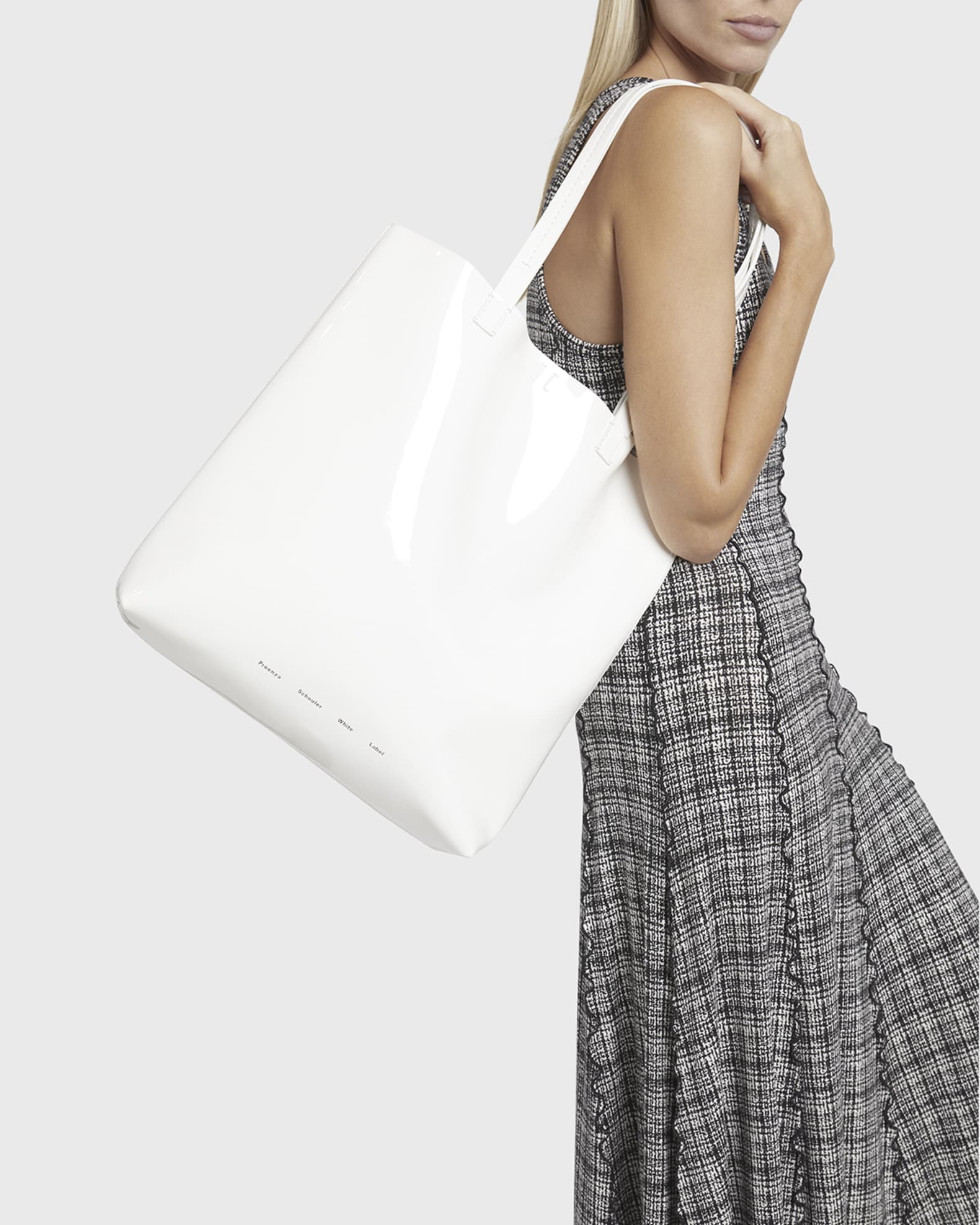 Proenza Schouler White Label Walker Patent Leather Tote Bag | Neiman Marcus