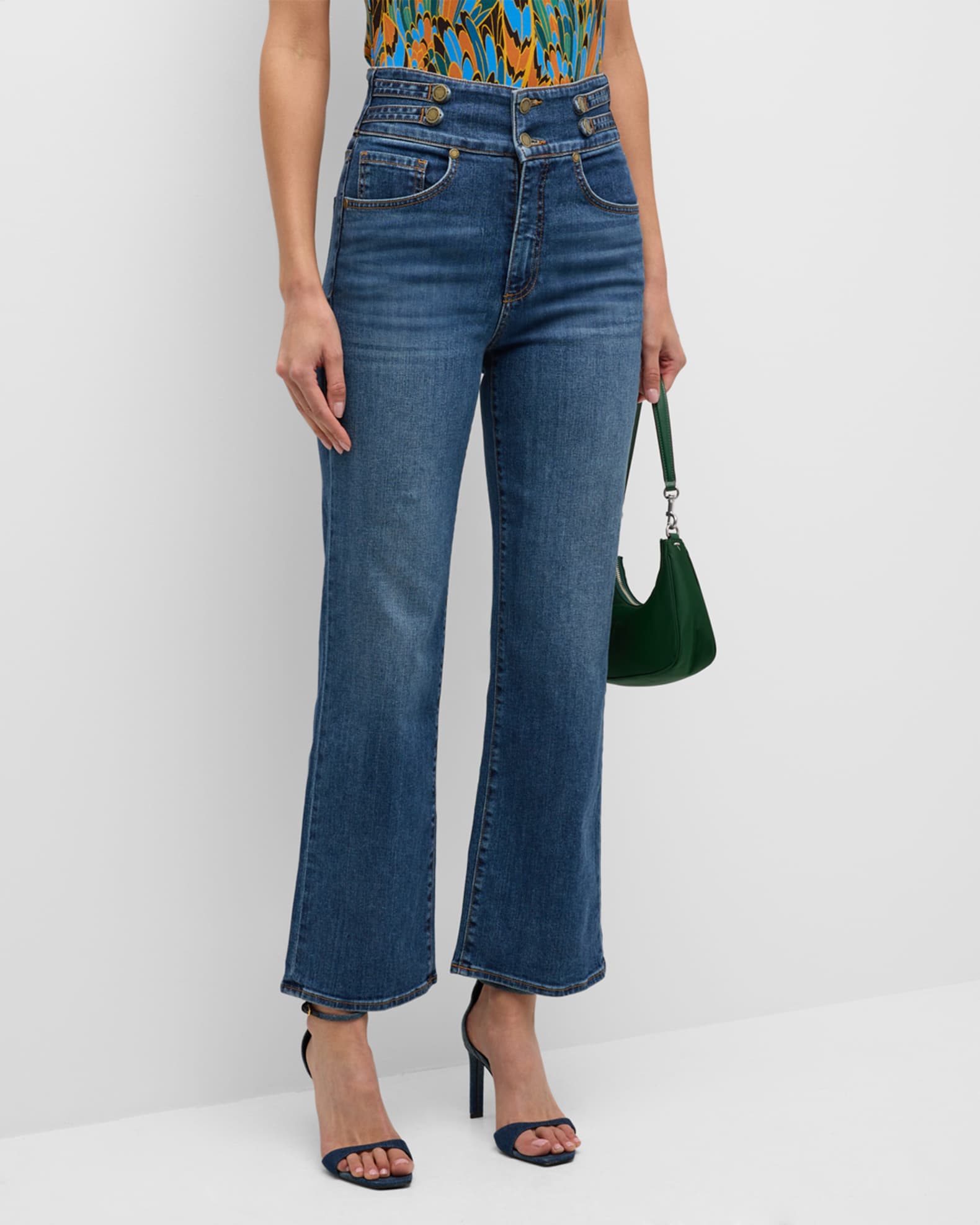 Ramy Brook Liv High-Rise Straight-Leg Jeans | Neiman Marcus
