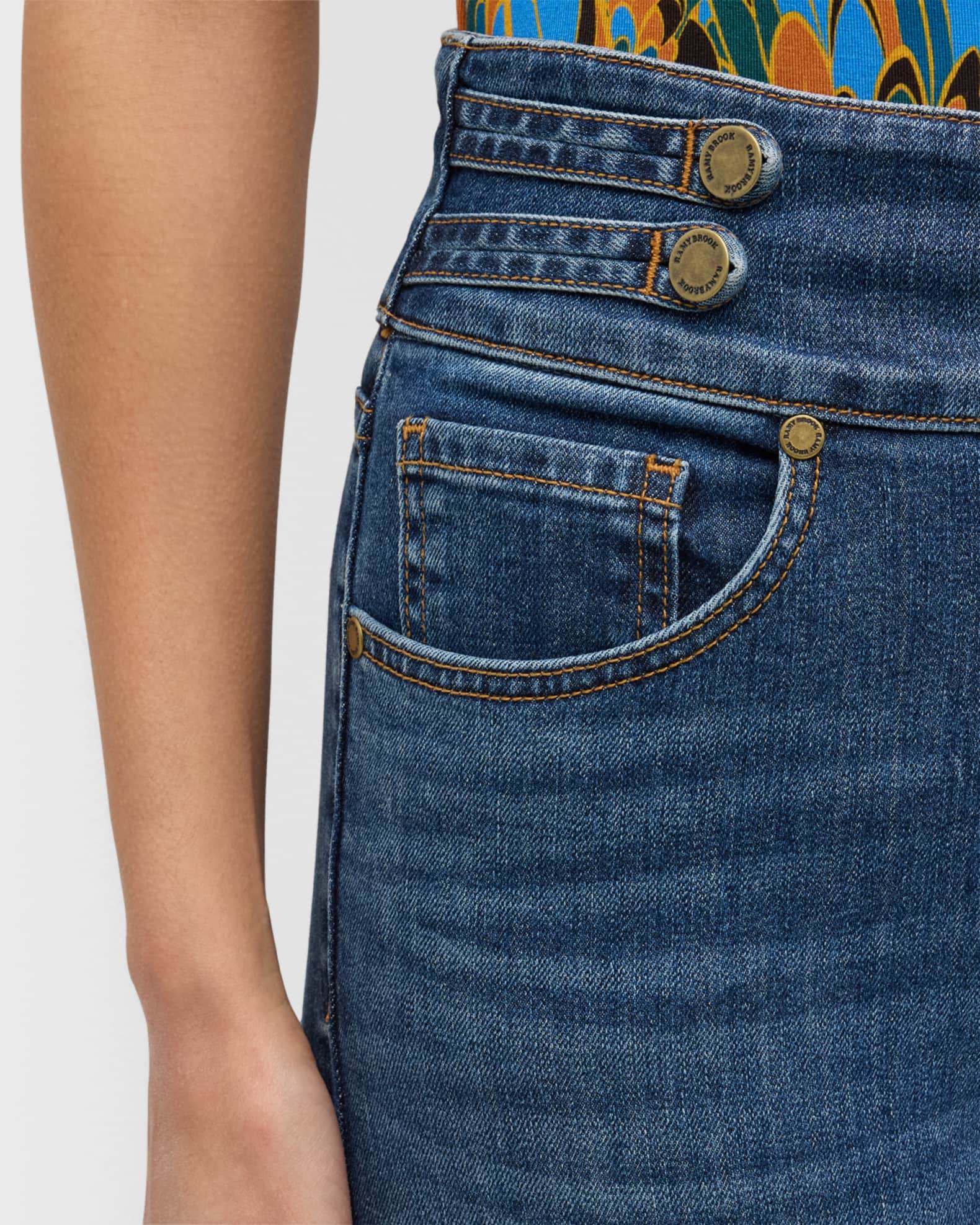 Ramy Brook Liv High-Rise Straight-Leg Jeans | Neiman Marcus