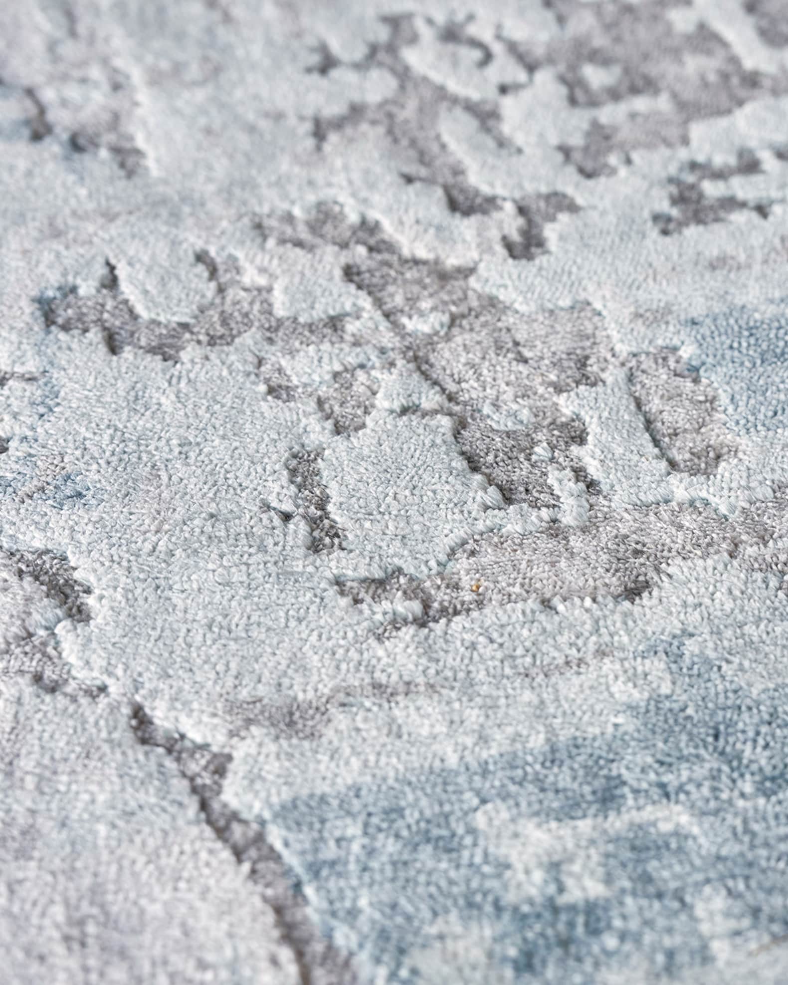 Floor Art Hand-Knotted Ivory & Lavender Rug | Neiman Marcus