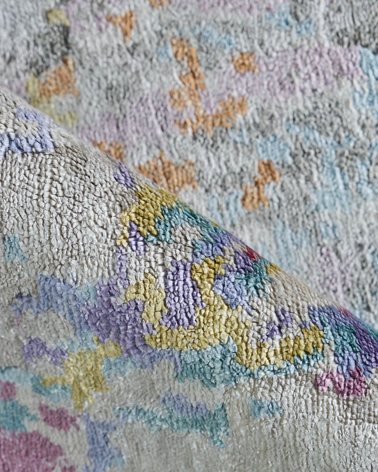 Floor Art Hand-Knotted Ivory Multi Rug | Neiman Marcus