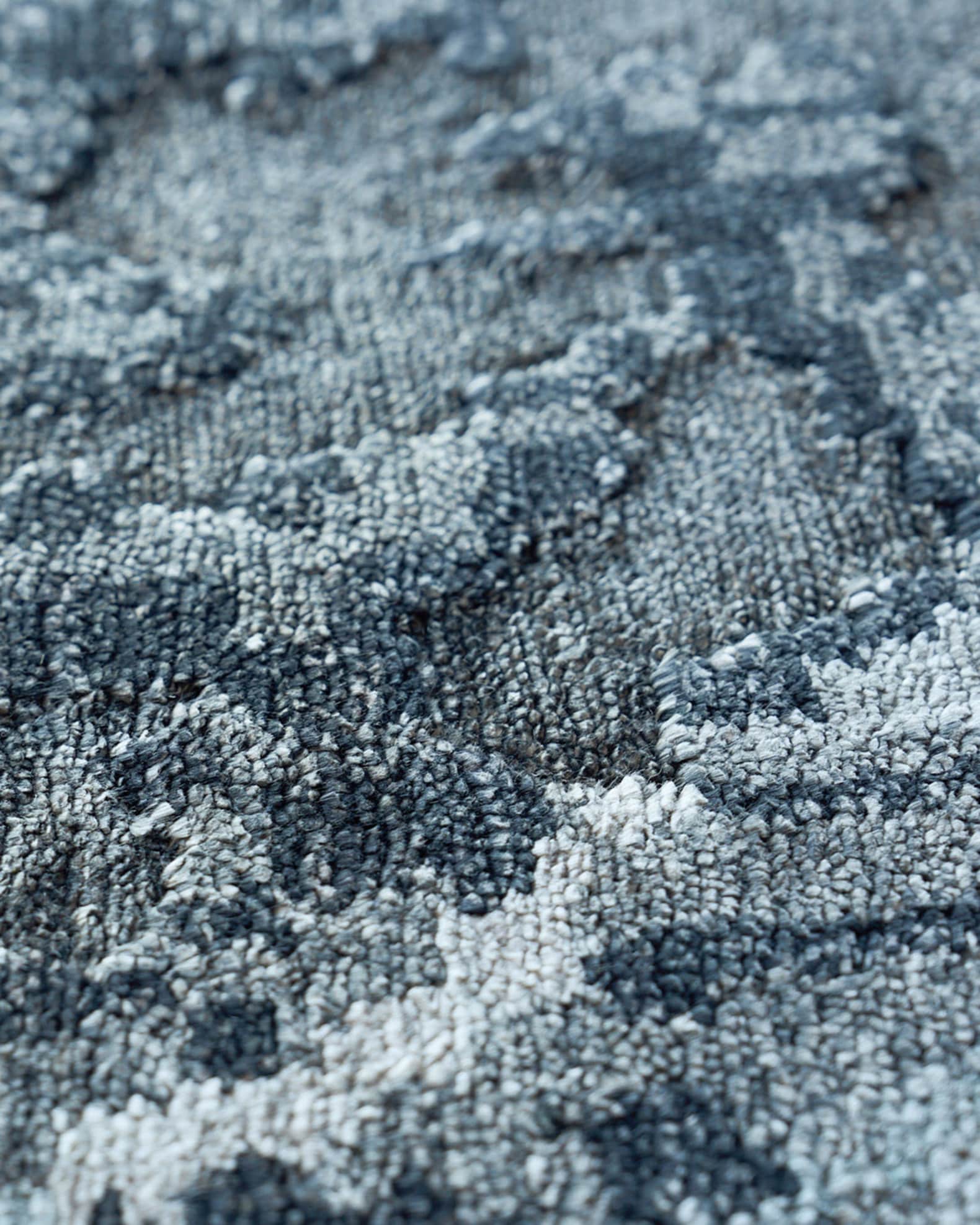 Floor Art Hand-Knotted Dark Gray Rug | Neiman Marcus