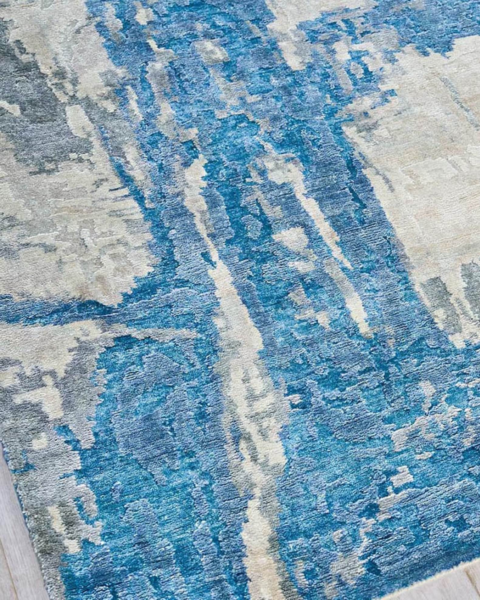 Floor Art Light Blue Rug Collection | Neiman Marcus