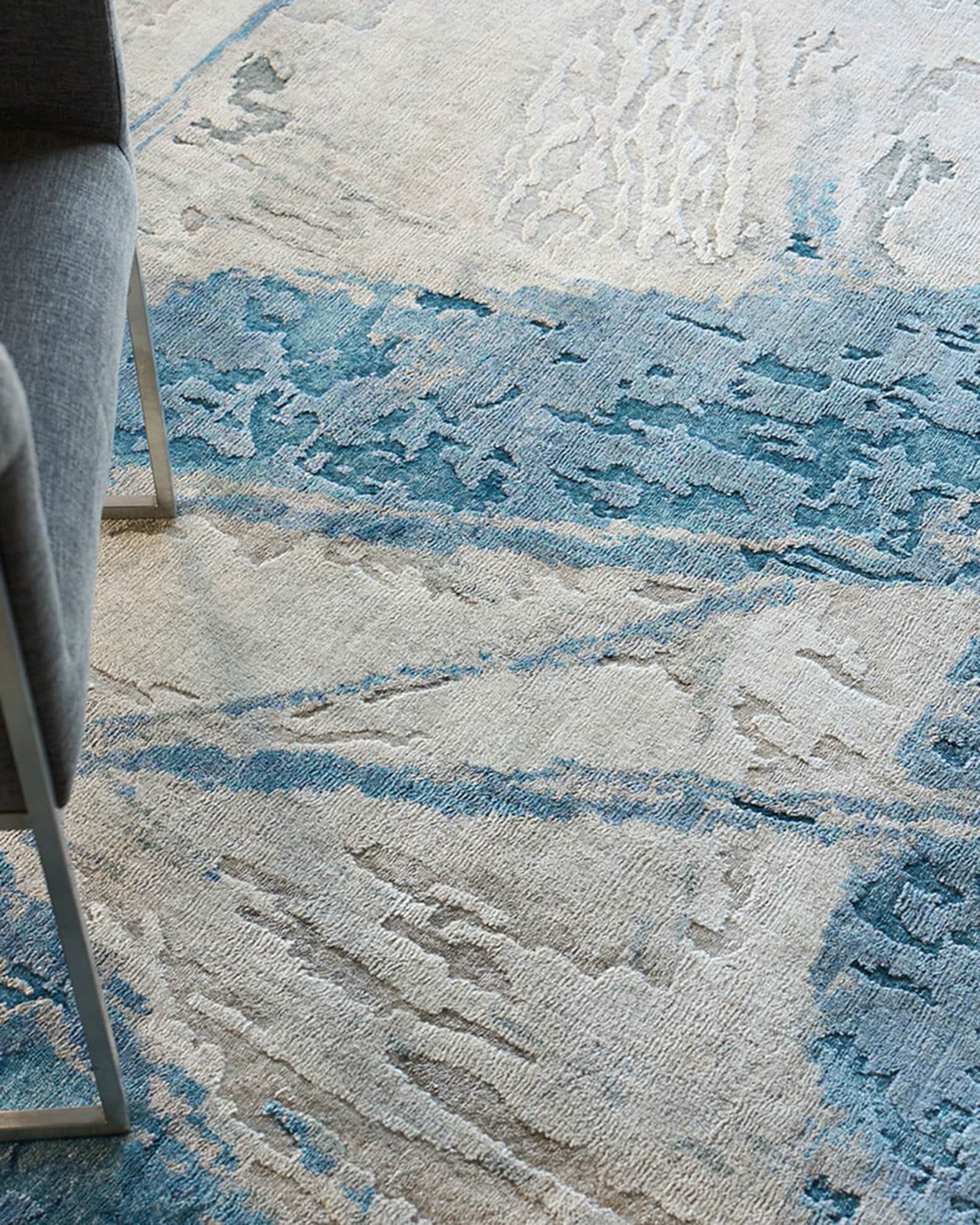 Floor Art Light Blue Rug Collection | Neiman Marcus