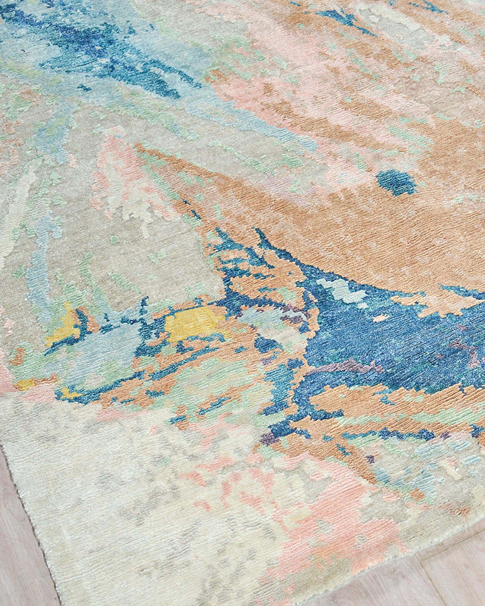 Exquisite Rugs Floor Art Hand-Knotted Multi Rug, 10' x 14' | Neiman Marcus